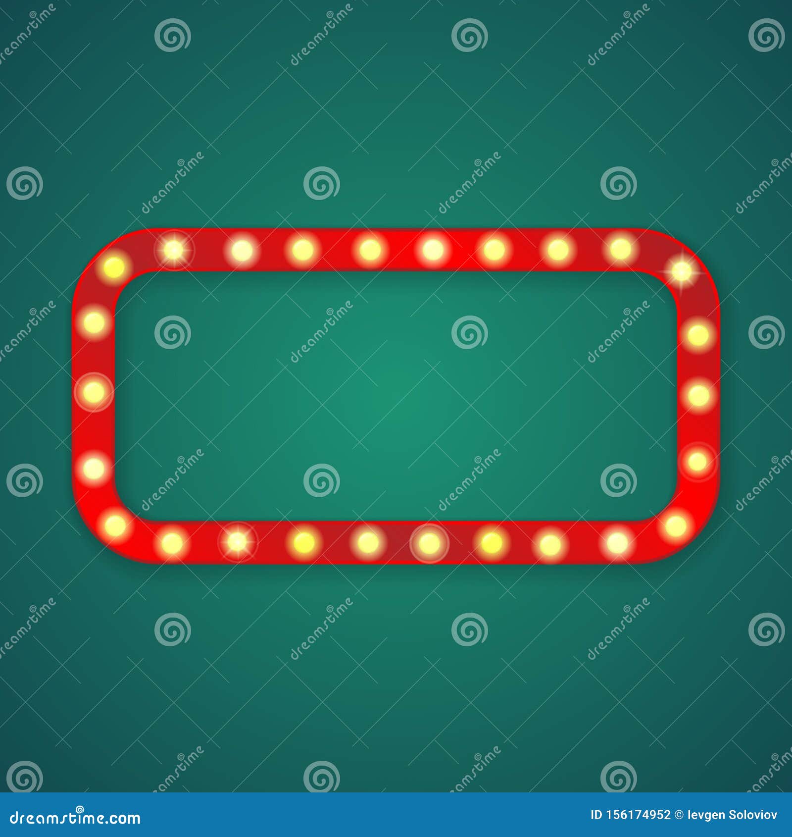 Red Light Rectangle Corners Frame Stock Vector - Illustration of ...