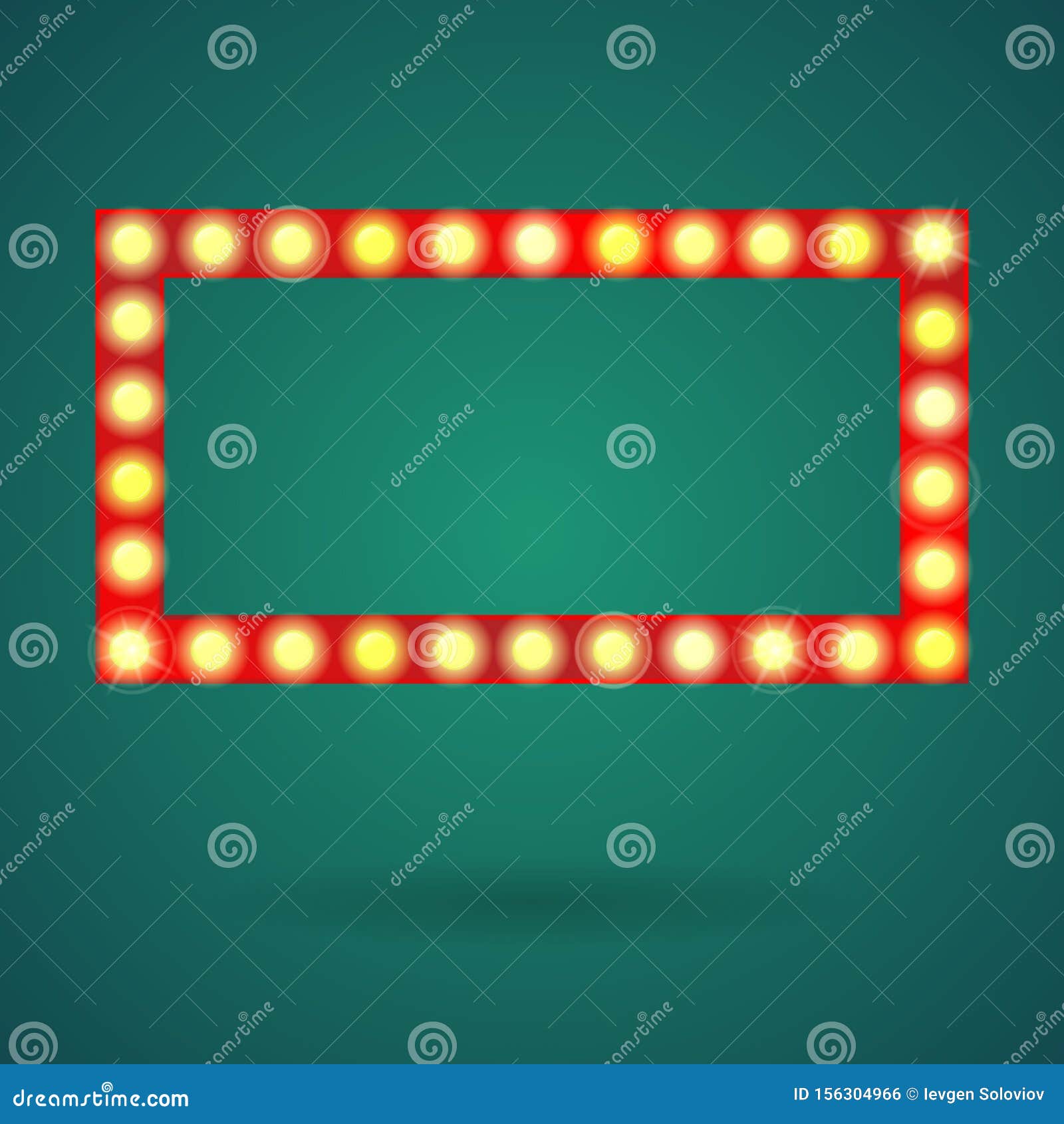 Red Light Rectangle Frame Background Stock Vector - Illustration of ...