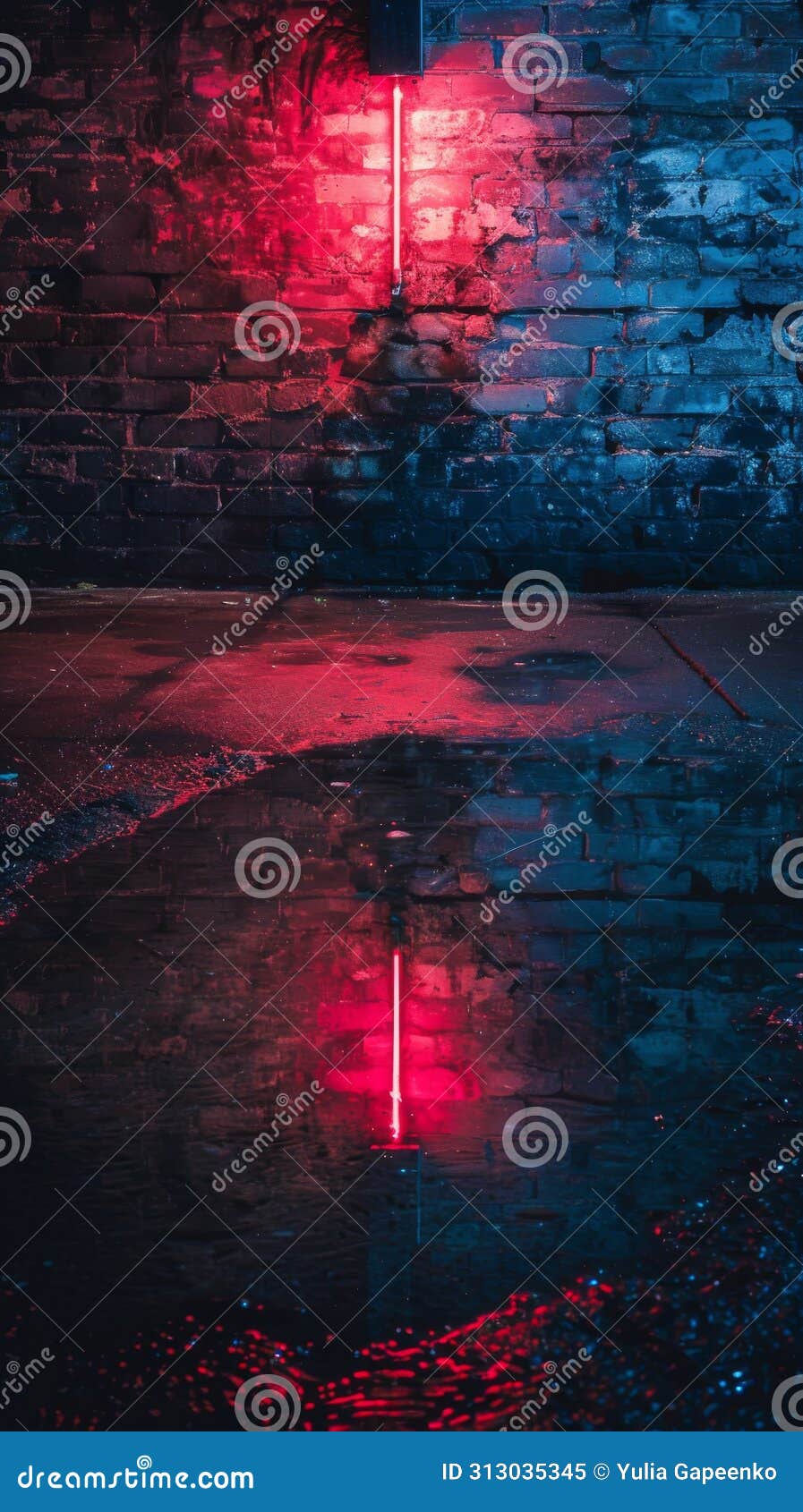 Red Light Reflecting in Water Stock Image - Image of reflection ...