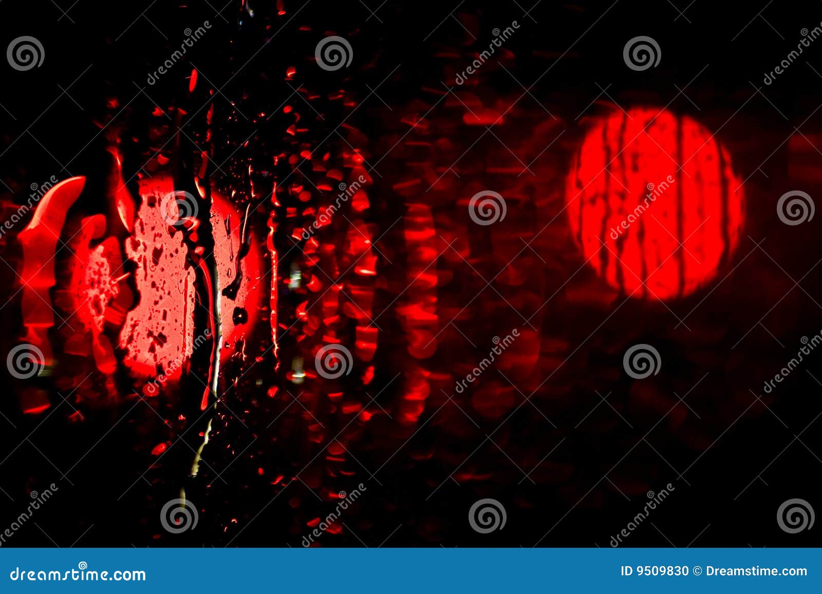 Red light reflection stock photo. Image of rain, rainy - 9509830