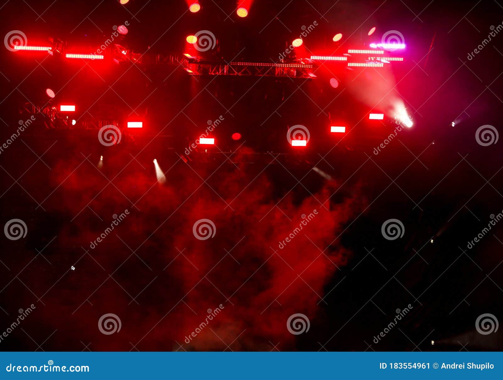 Red Light on a Rock Concert Stage As Background Stock Image - Image of ...