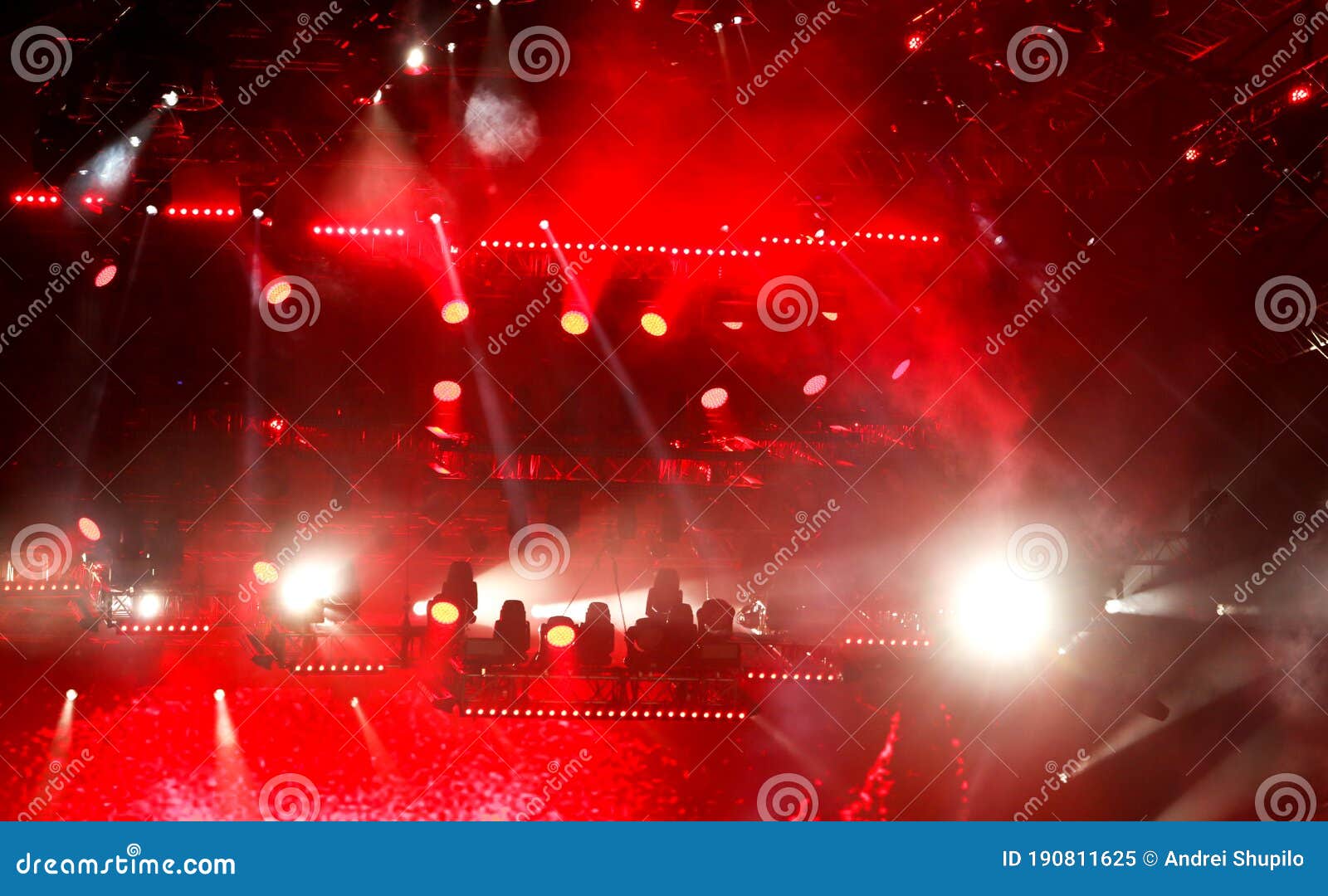 Red Light on a Rock Concert Stage As Background Stock Image - Image of ...