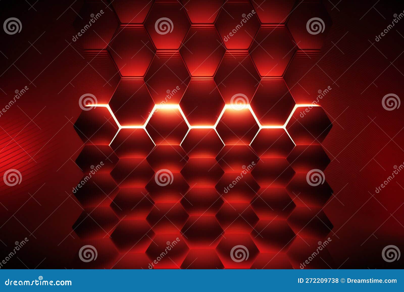 Red Light Shadow Direction on Hexagon, Abstract, Backgrounds Stock ...