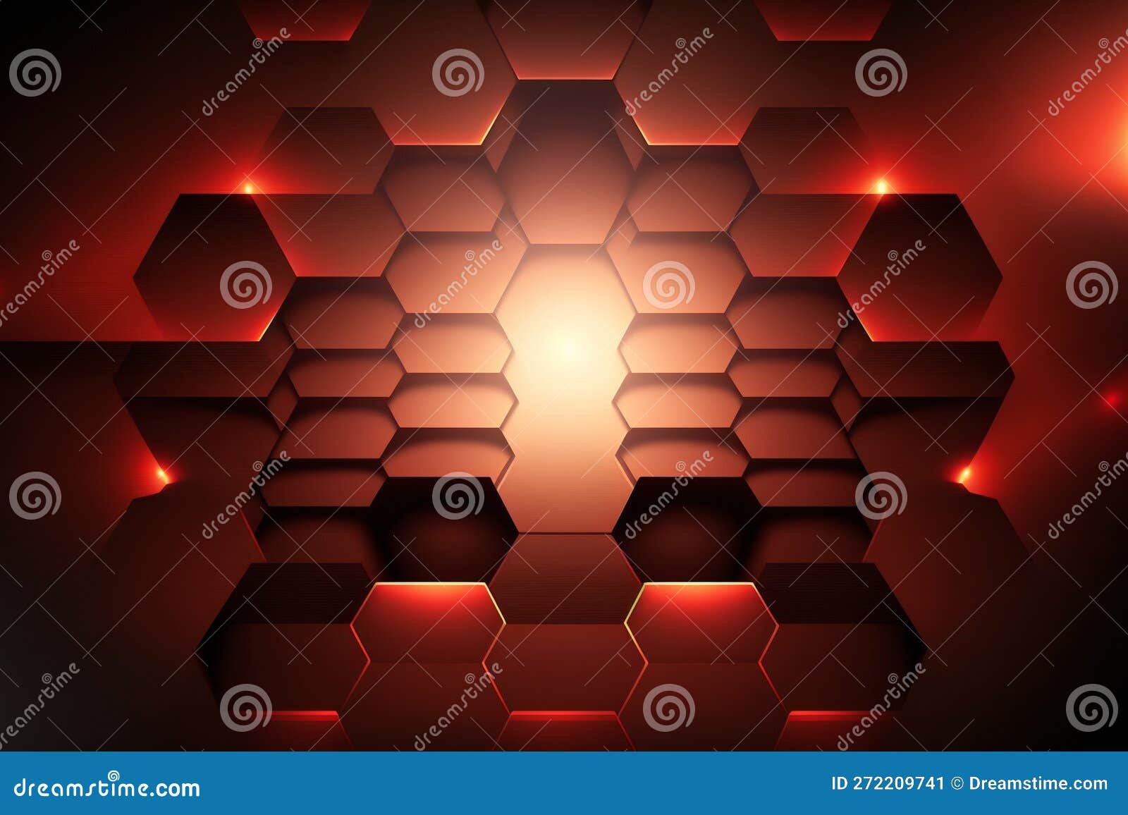 Red Light Shadow Direction on Hexagon, Abstract, Backgrounds Stock ...