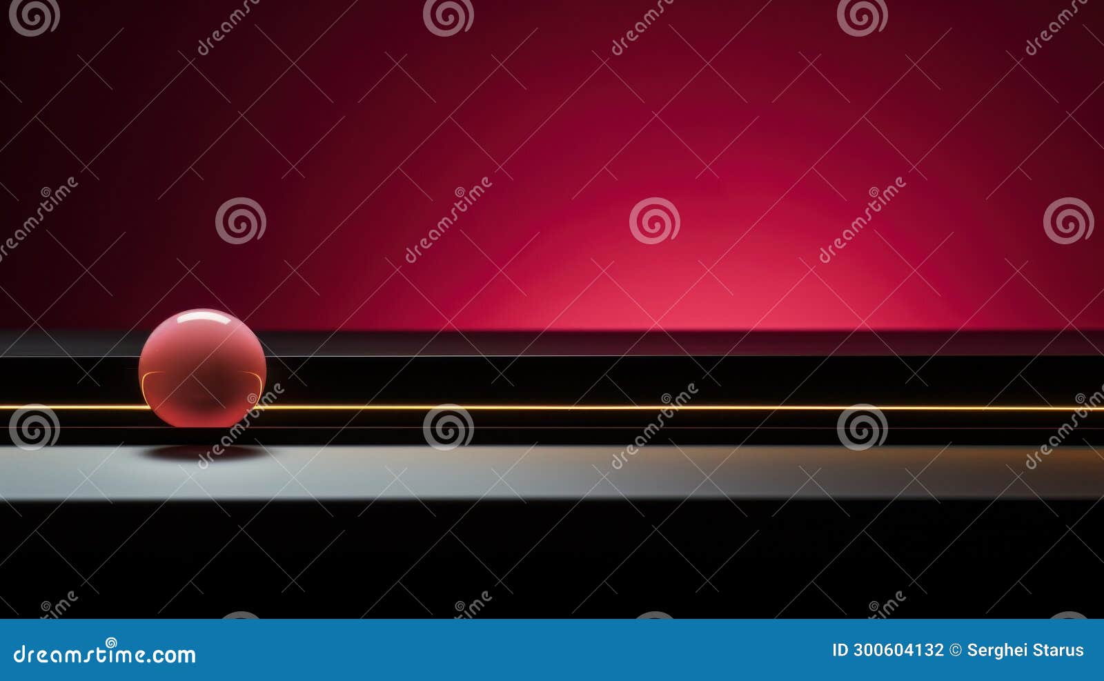 A Red Light Shines on a Glass Ball Sitting in Front of it, AI Stock ...