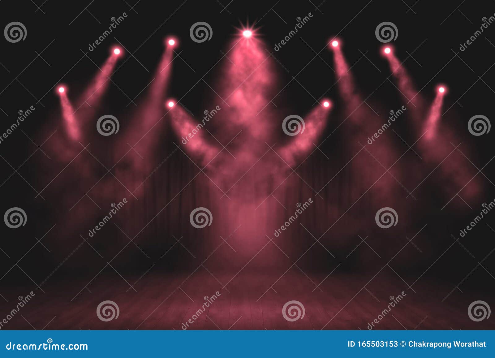 Red Light Show on the Stage. Lighting Devises Stock Image - Image of ...