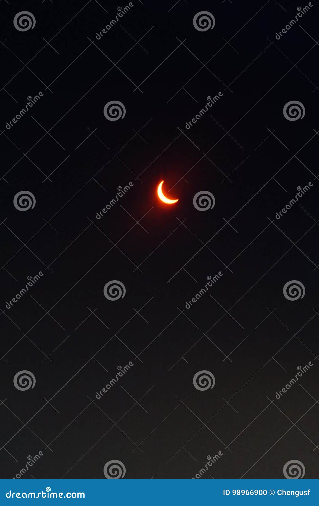 Red light of Solar eclipse stock photo. Image of astronomy - 98966900