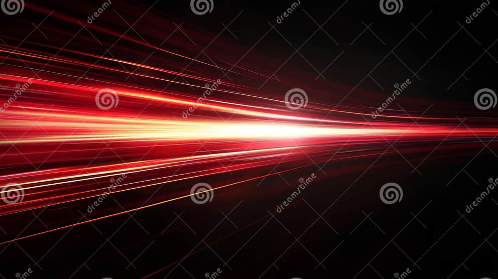 A Red Light Speed Motion Background Showcasing Digital Technology in a ...