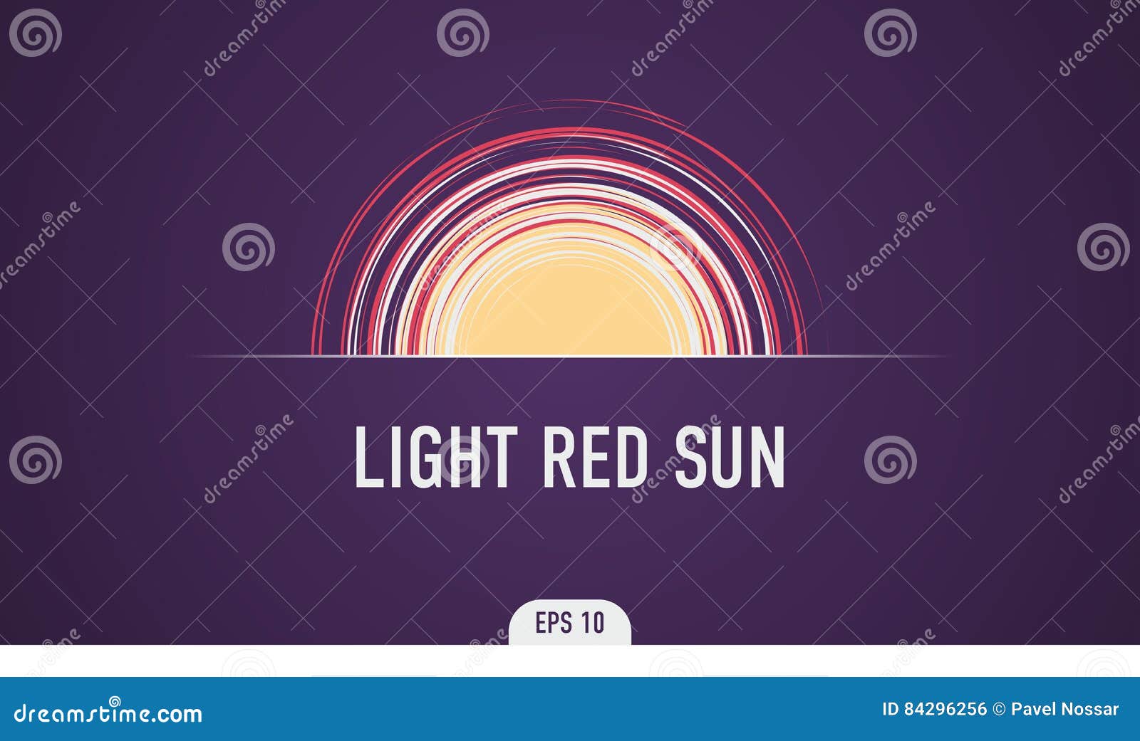 The red light of the sun stock vector. Illustration of illuminated ...