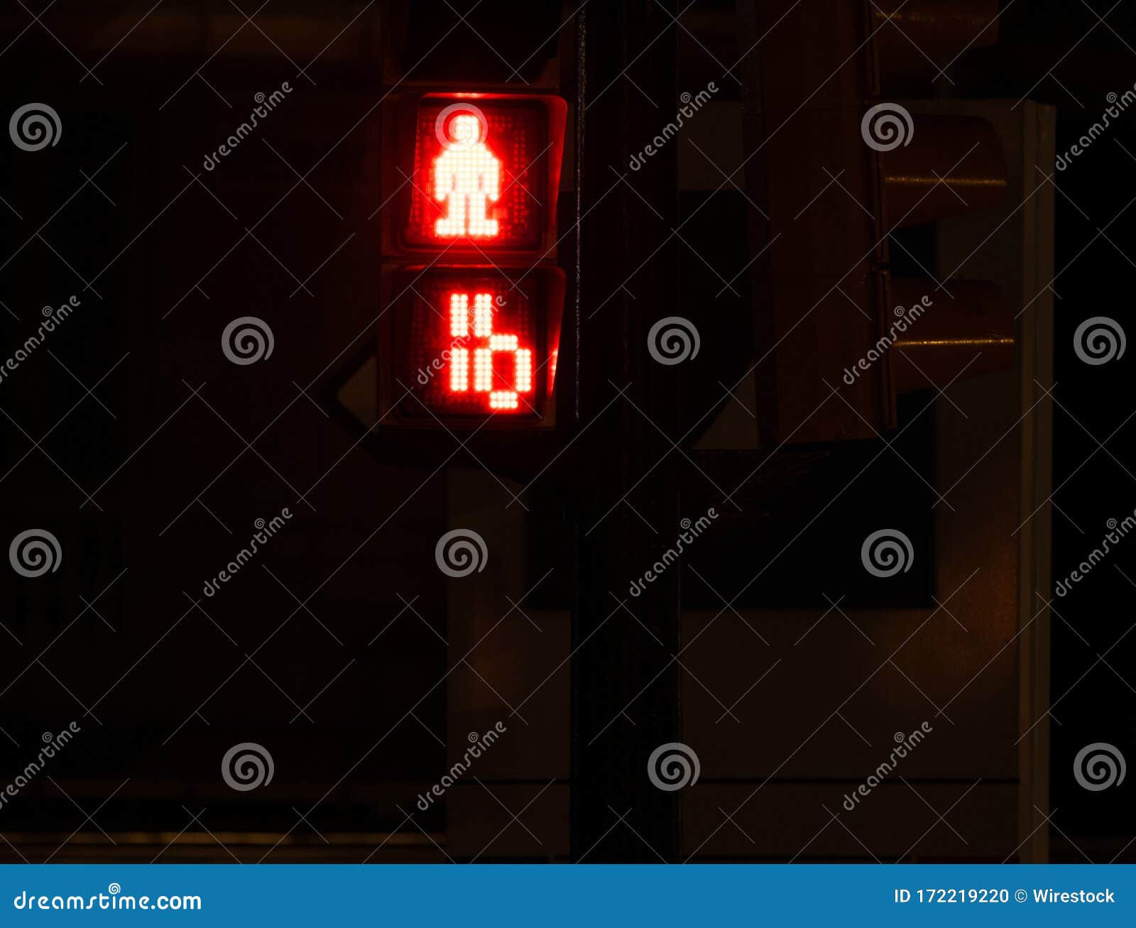 Red Light on a Traffic Light Indicating that People Cannot Cross the ...