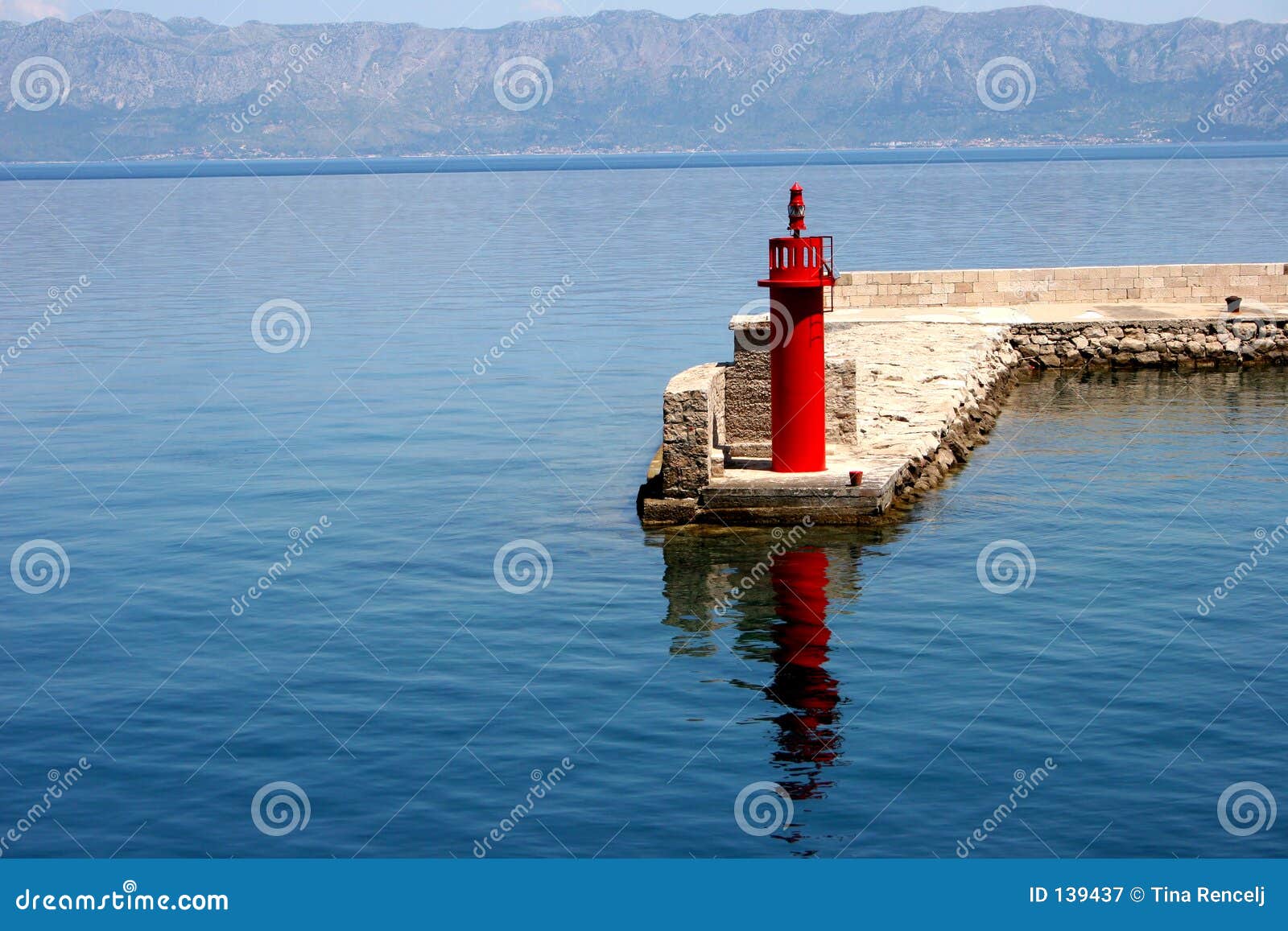 Red Lighthouse stock image. Image of peljesac, island, metaphor - 139437