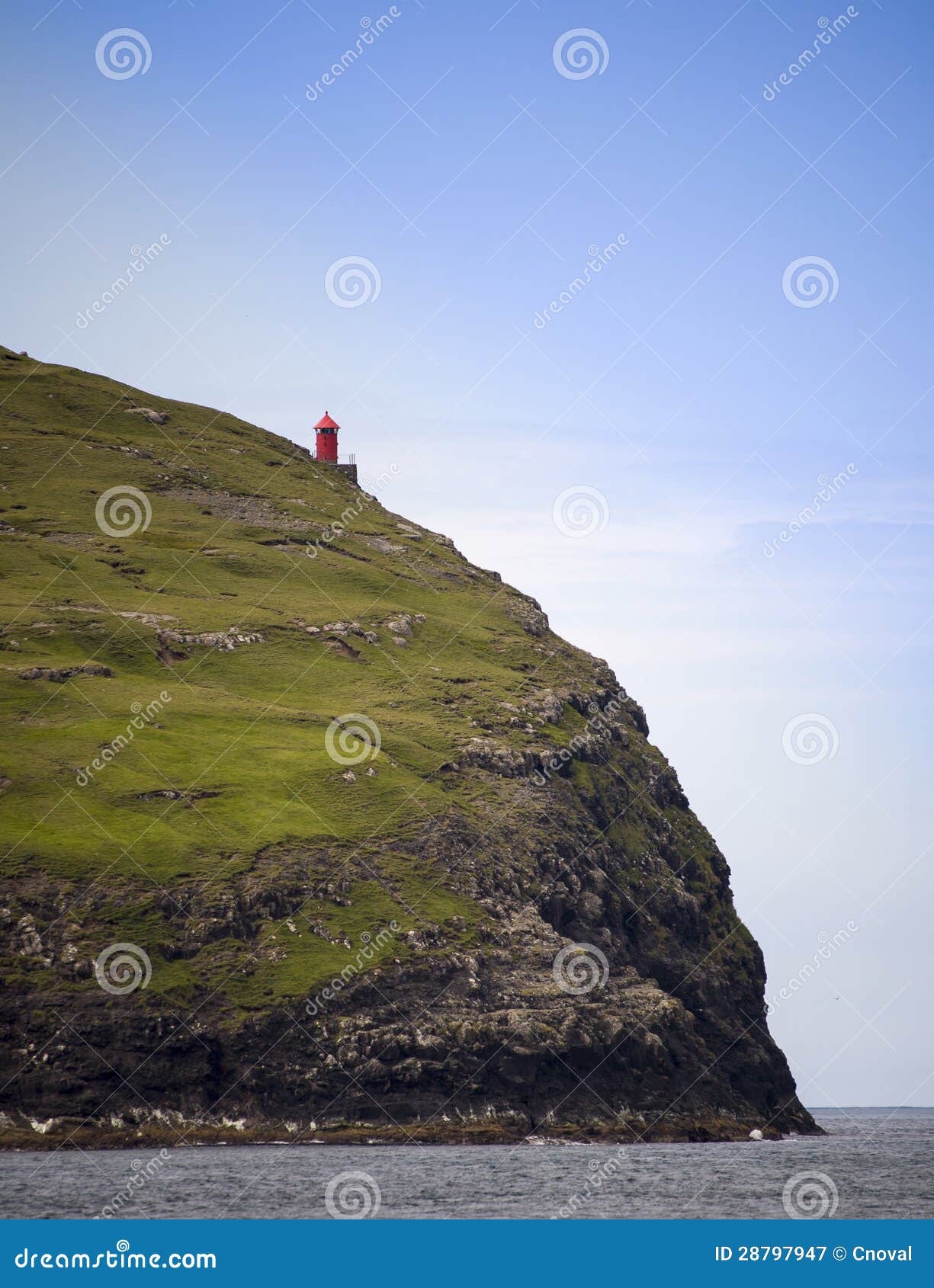Red lighthouse stock image. Image of islands, cliff, guide - 28797947