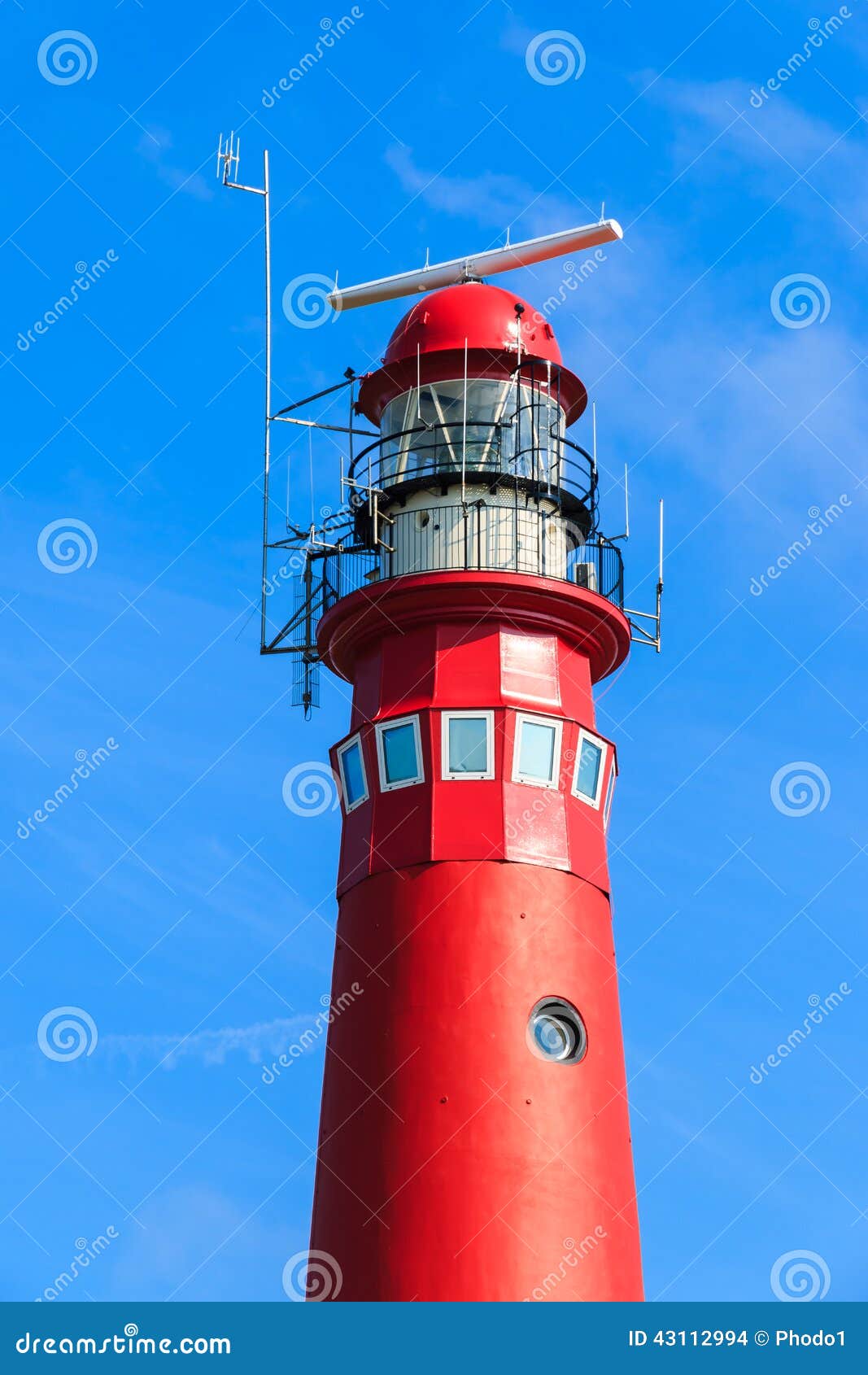 Red lighthouse close-up stock photo. Image of beautiful - 43112994