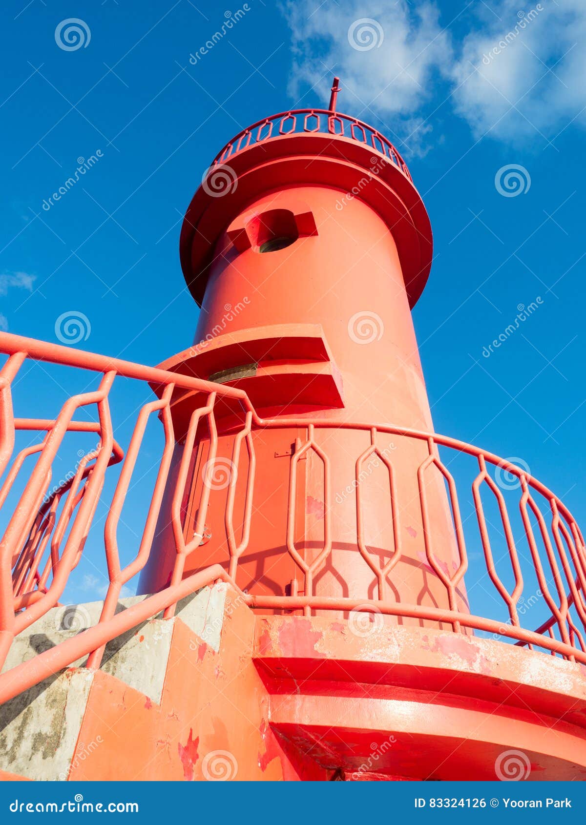 Red lighthouse stock photo. Image of korea, lighthouse - 83324126