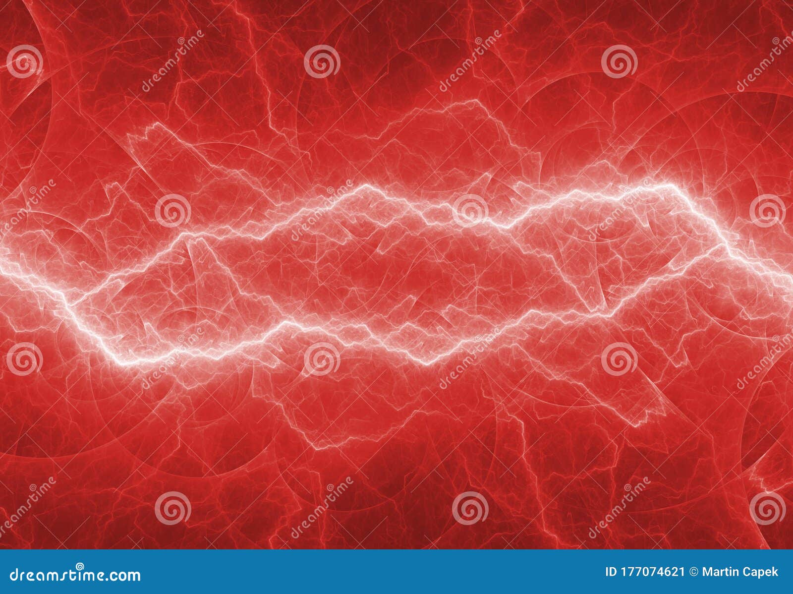 Red Lightning, Abstract Electrical Background Stock Illustration ...