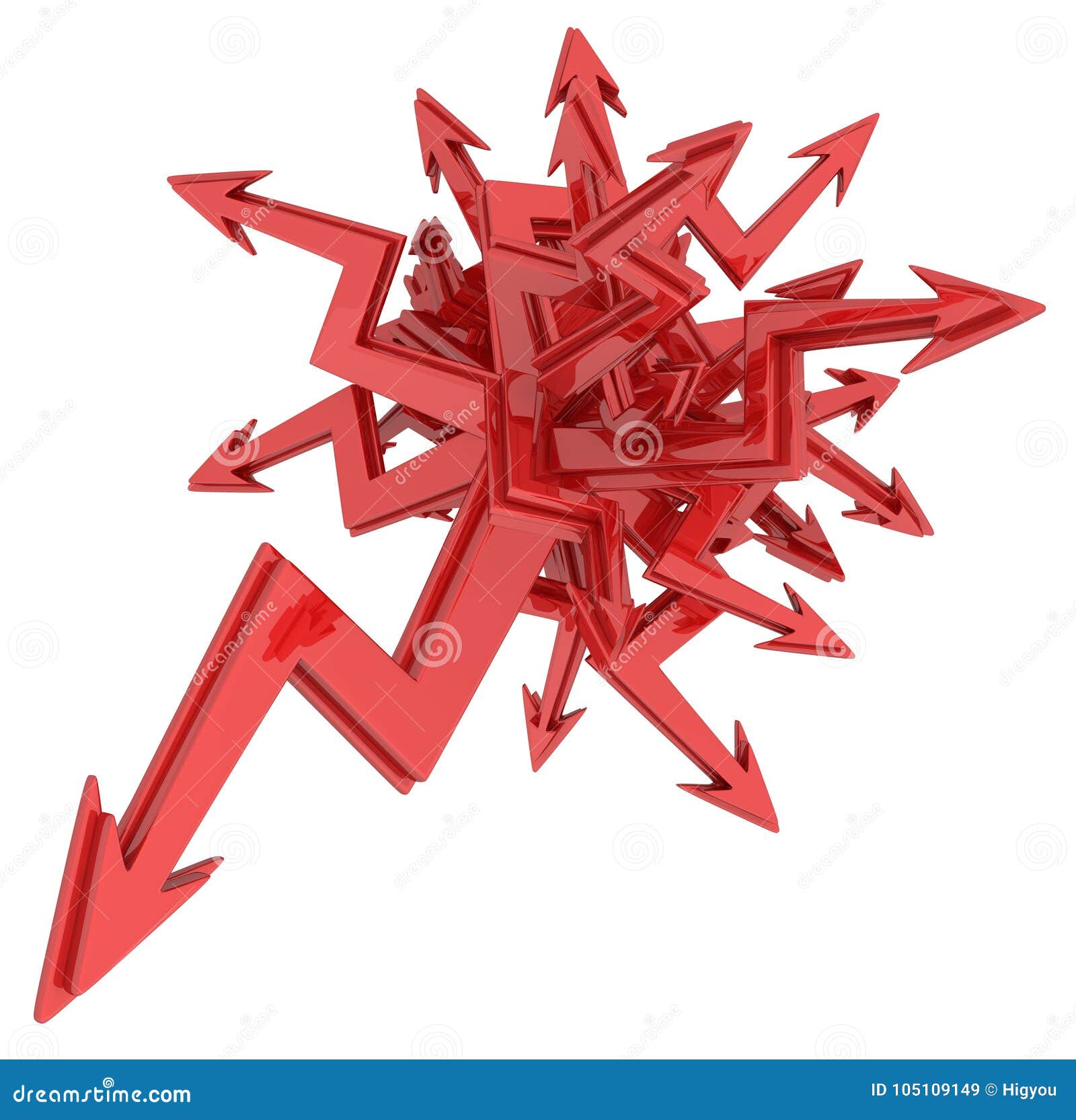 Red Lightning Arrow stock illustration. Illustration of pointing ...