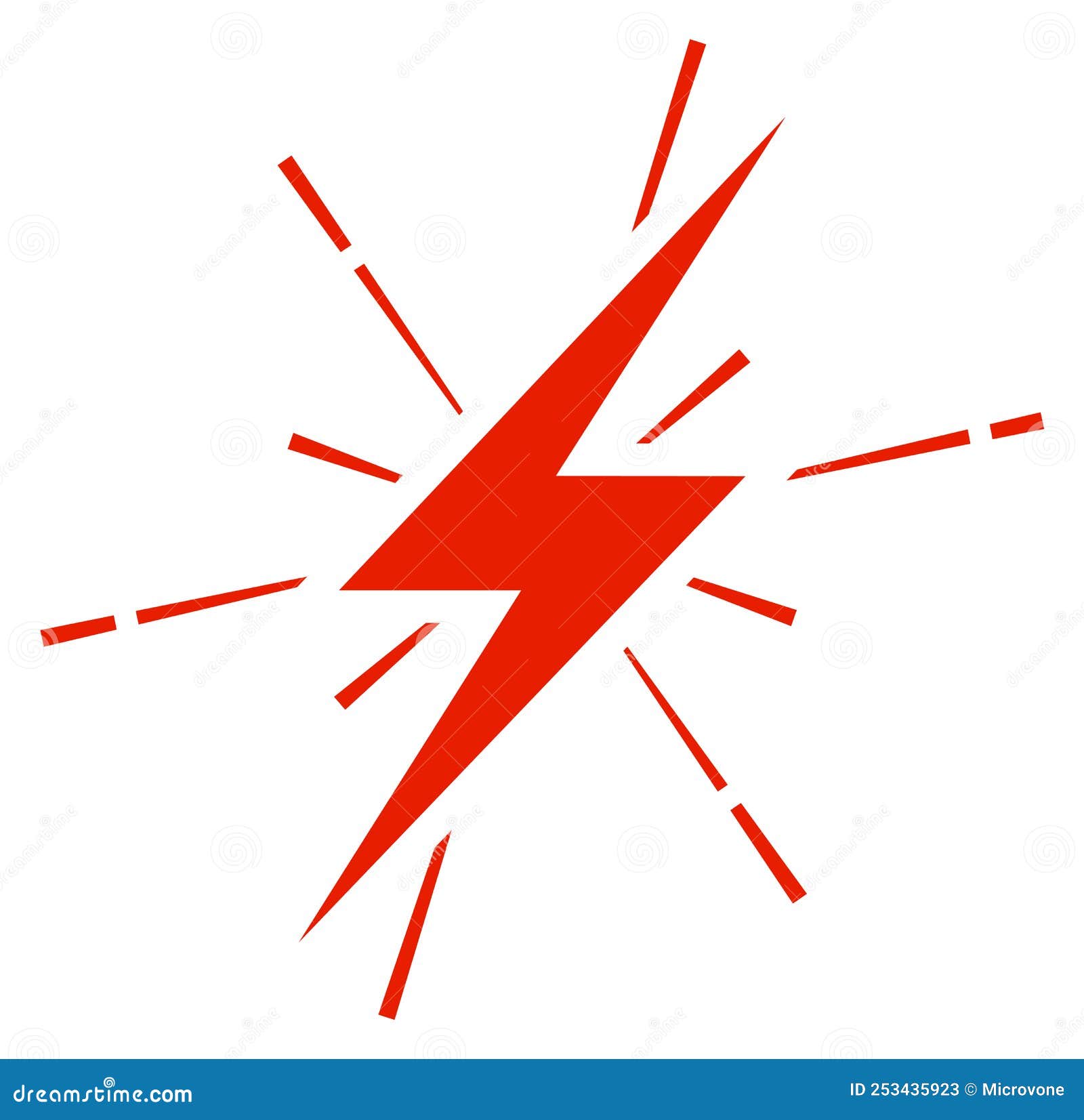 Red Lightning Bolt Icon. Electrical Power Symbol Stock Vector ... Red Lightning Bolt Icon. Electrical Power Symbol Stock Vector ...