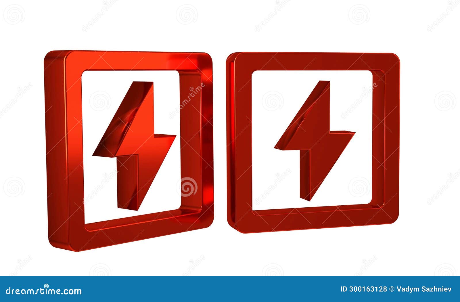 Red Lightning Bolt Icon Isolated on Transparent Background. Flash Sign ...