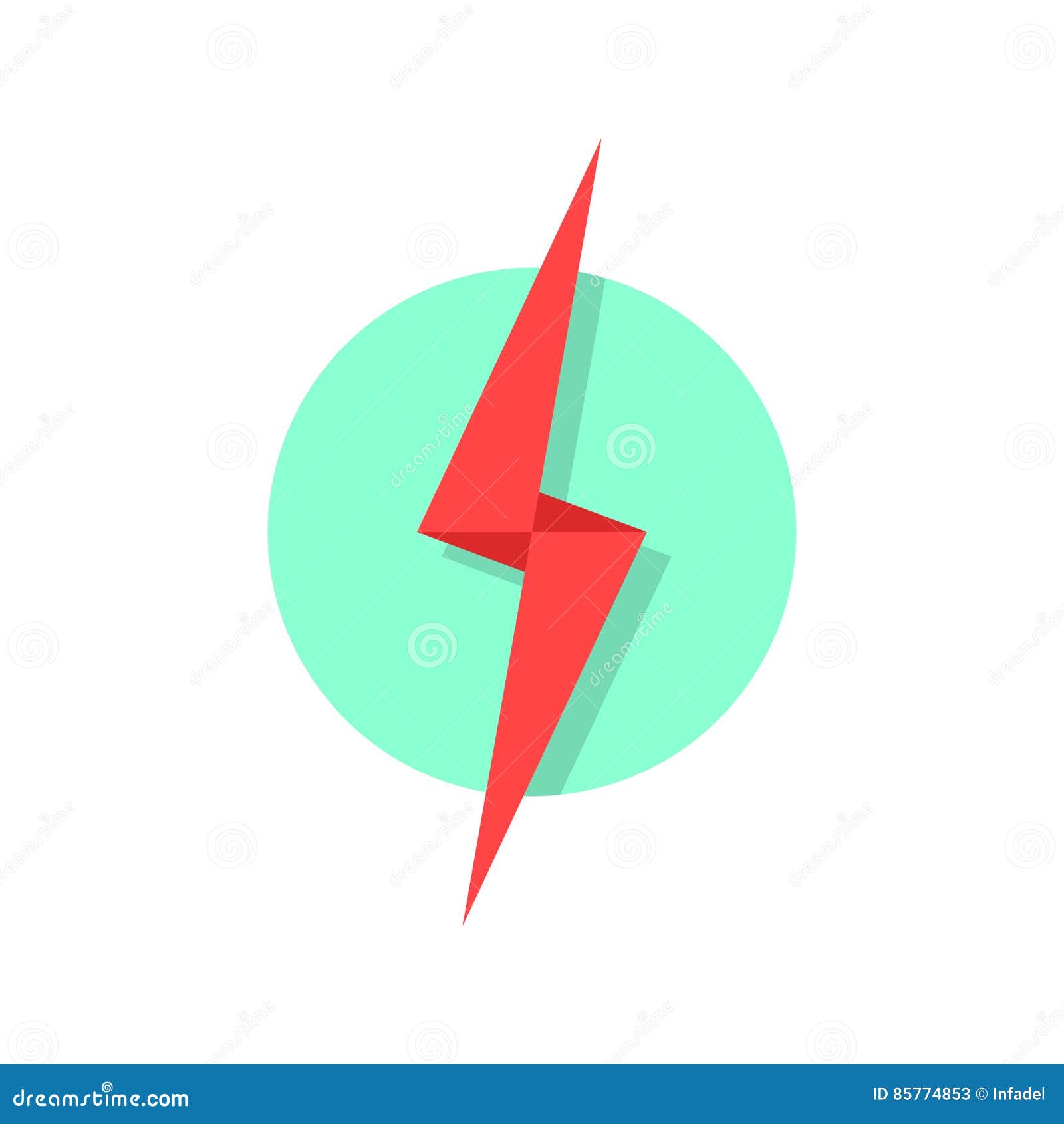 Red Lightning Icon Like Flash Logo Stock Vector - Illustration of ...