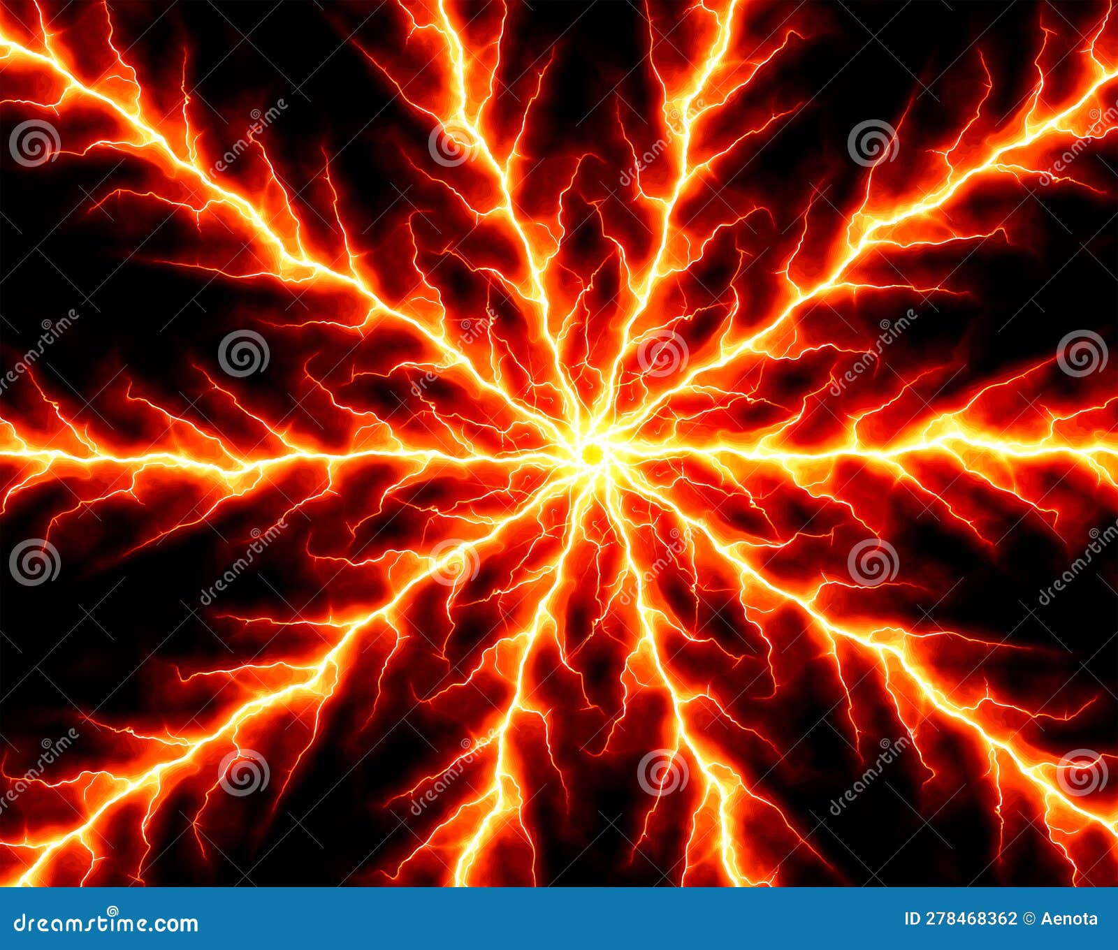 Red Lightnings Burst - Vector Hot Plasma Explosion Stock Vector ...