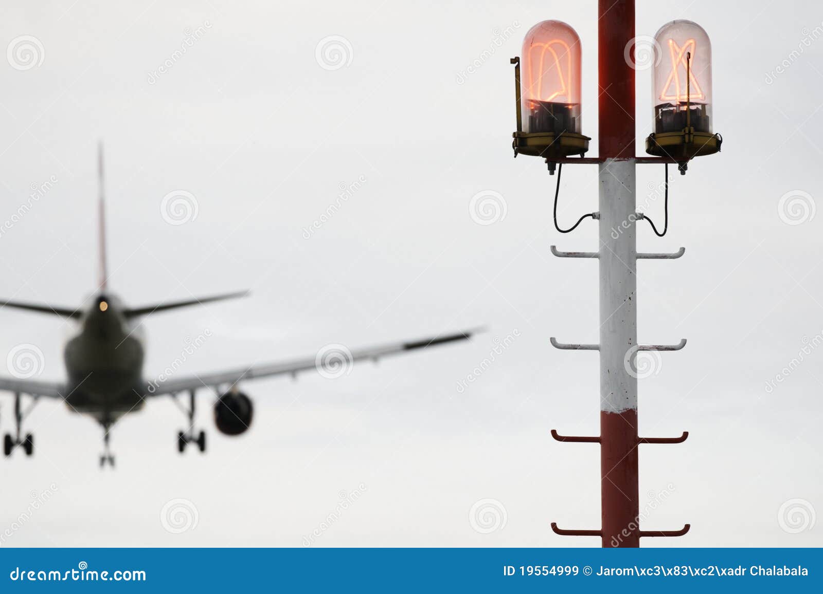 Red lights stock image. Image of airplane, europe, commercial - 19554999