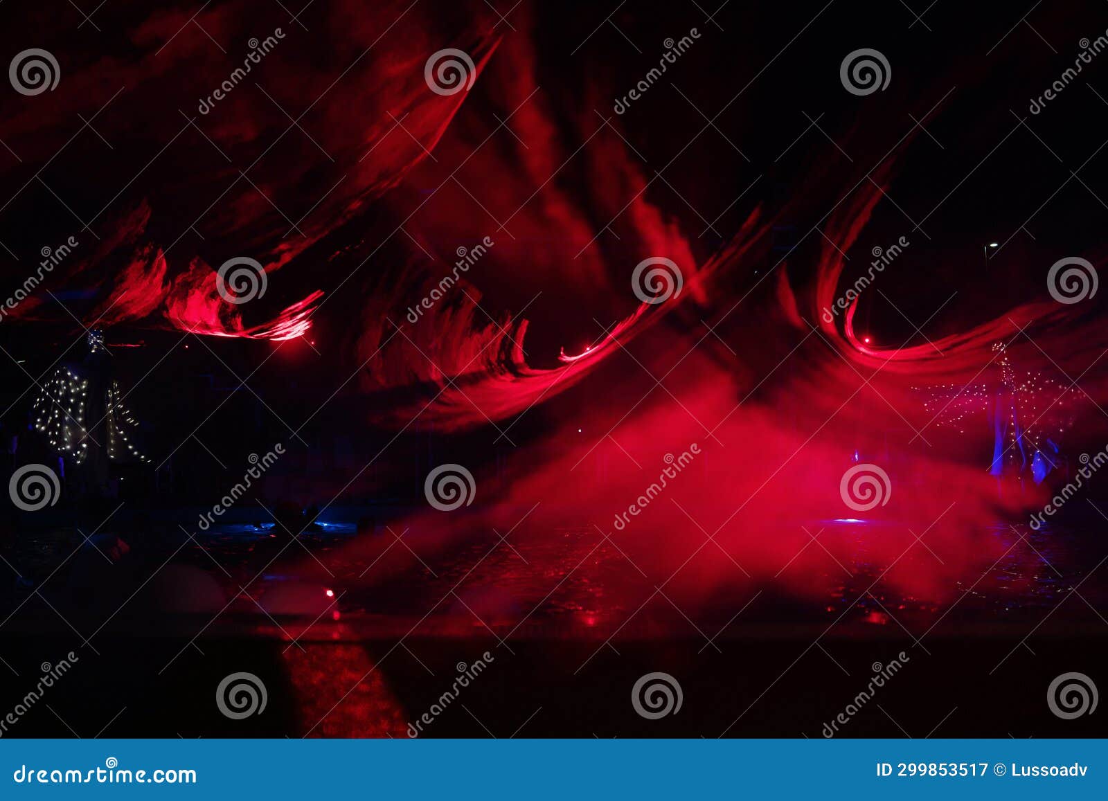 Red Lights Illuminate the Party Stock Image - Image of event, pool ...