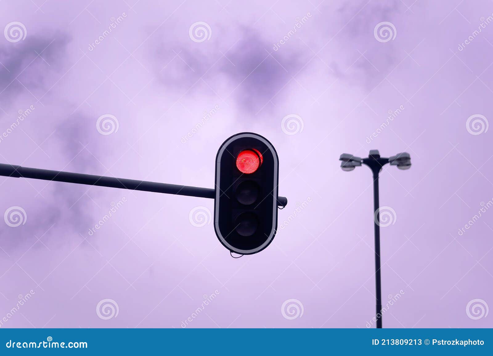 Red Lights at the Intersection Stock Image - Image of lights, stop ...