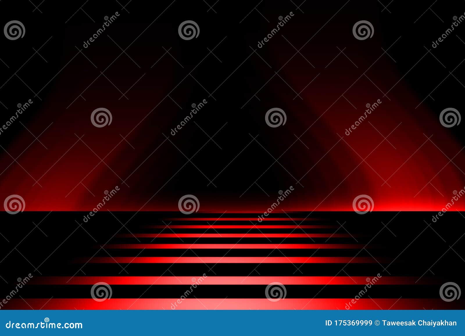 The Red Light on Black Abstract Background Stock Illustration ...