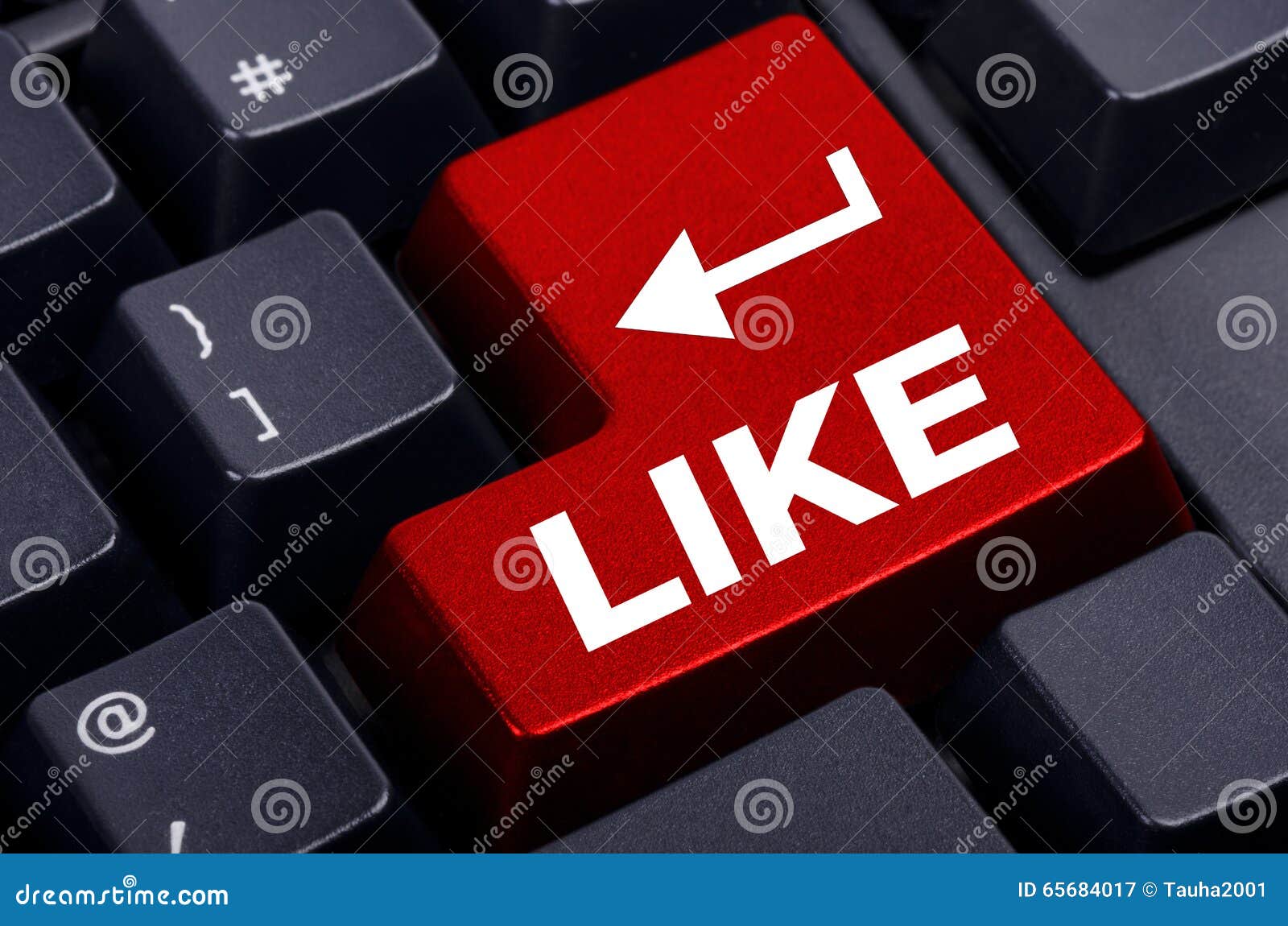 Red Like Button on the Keyboard Stock Image - Image of concept ...