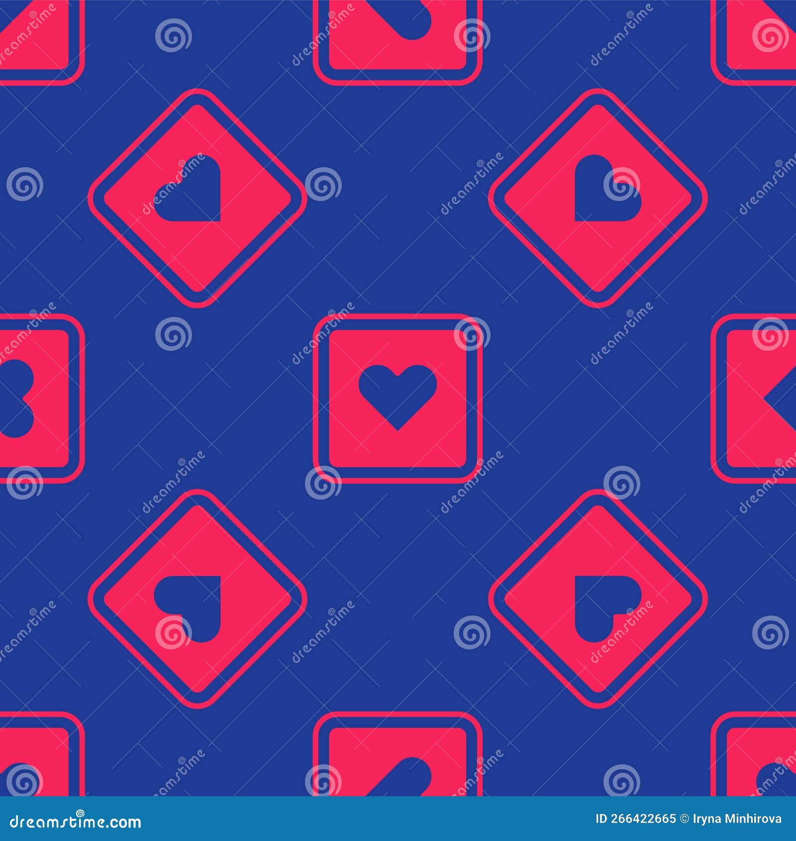 Red Like Heart Icon Isolated Seamless Pattern on Blue Background ... Red Like Heart Icon Isolated Seamless Pattern on Blue Background ...