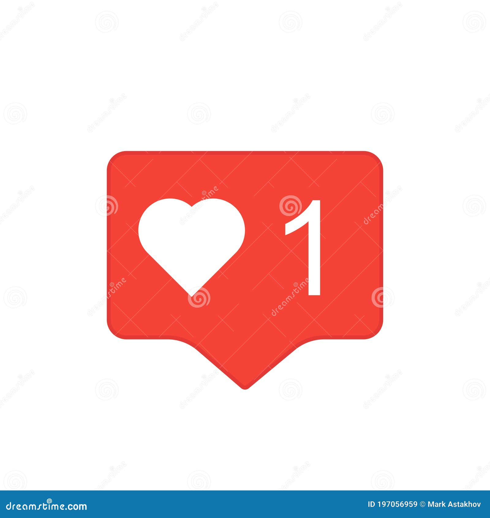 Red Like Isolated Icon. Vector Like Logo Stock Vector - Illustration of ...