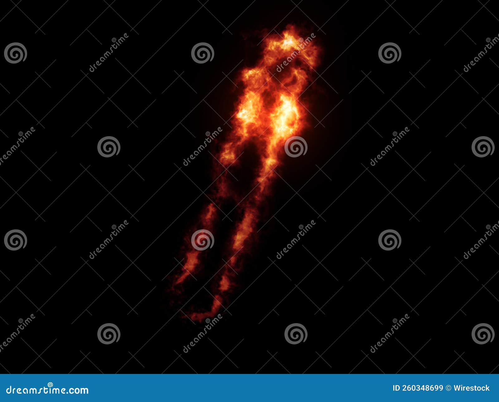 Red Line in Flames on a Dark Background Stock Illustration ...
