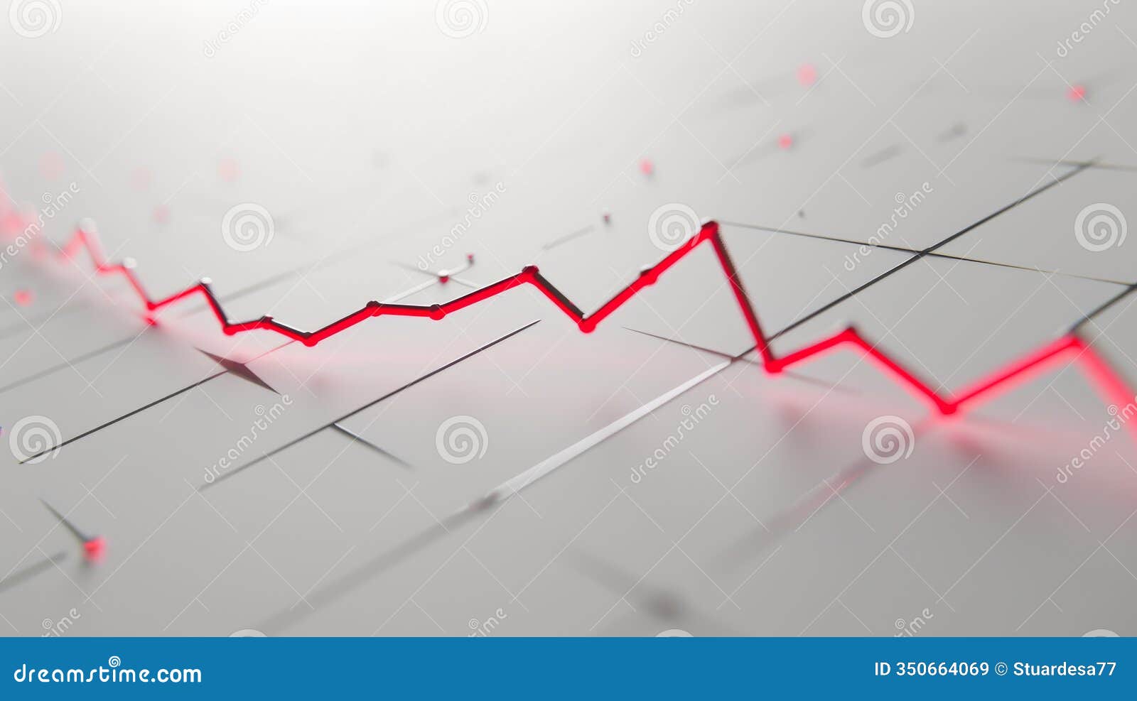 Red Line on Grid Representing Data Analysis Stock Image - Image of data ...