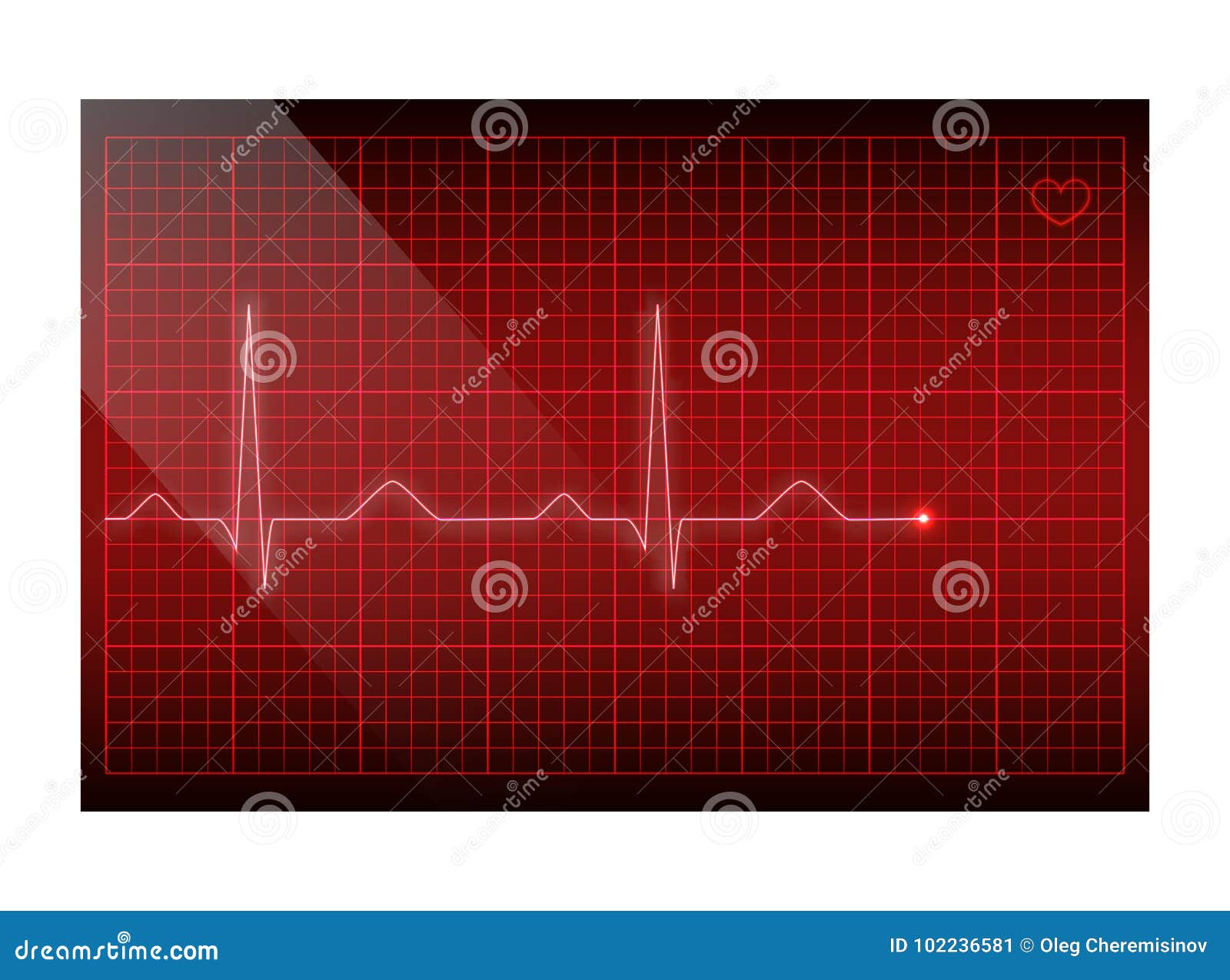 Electrocardiogram, ECG Background Stock Illustration | CartoonDealer ...