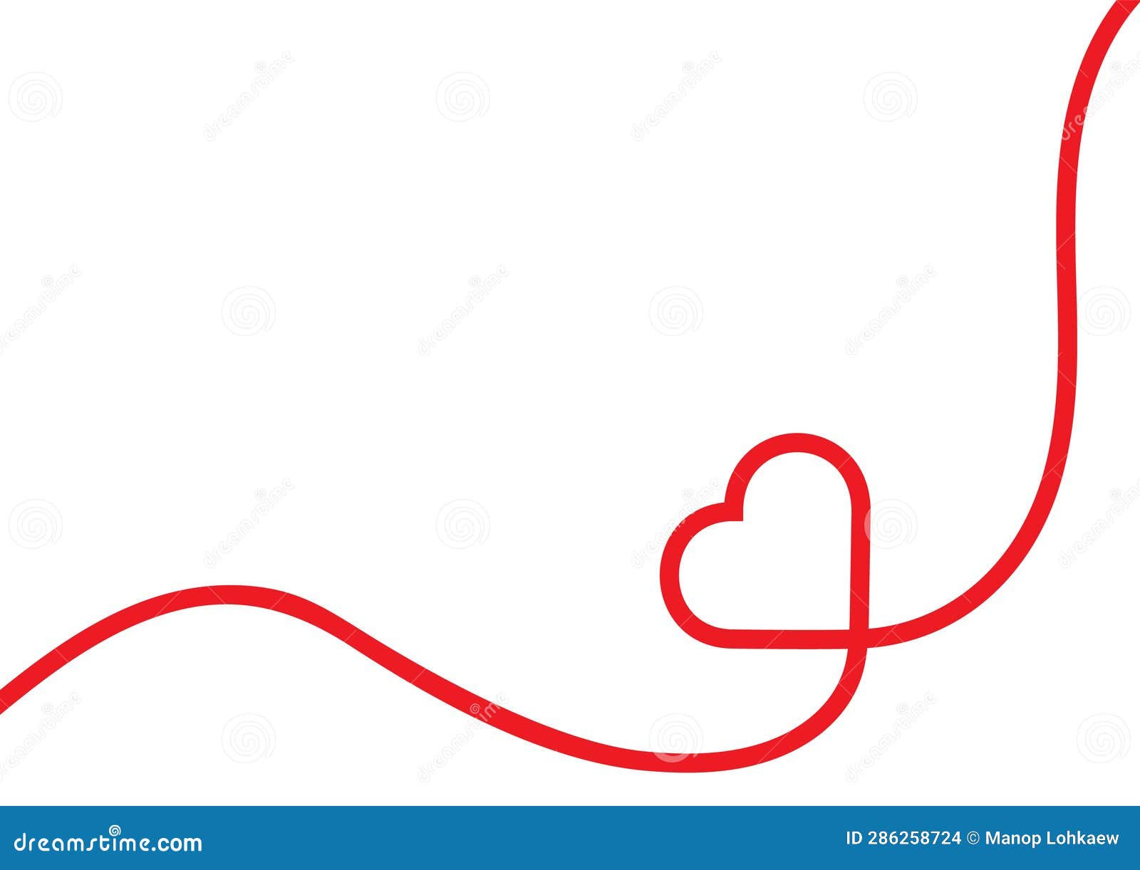 Red Line with Heart Shape Vector Illustration Stock Vector ...