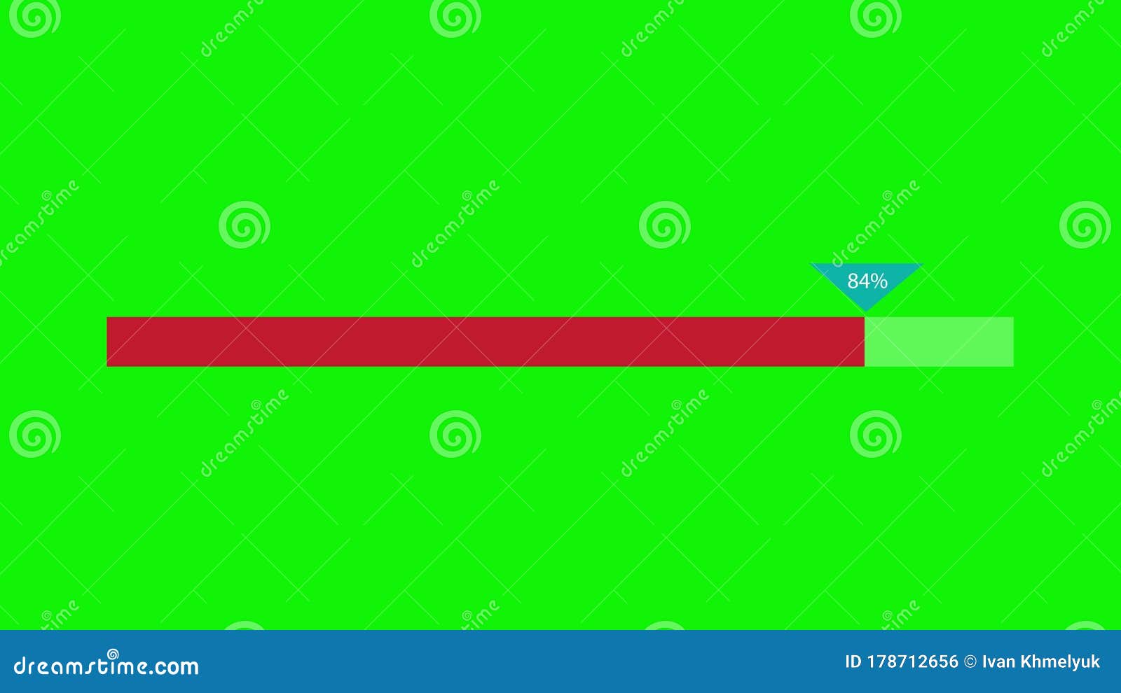 The Red Line of the Loading on the Green Screen Stock Footage - Video ...