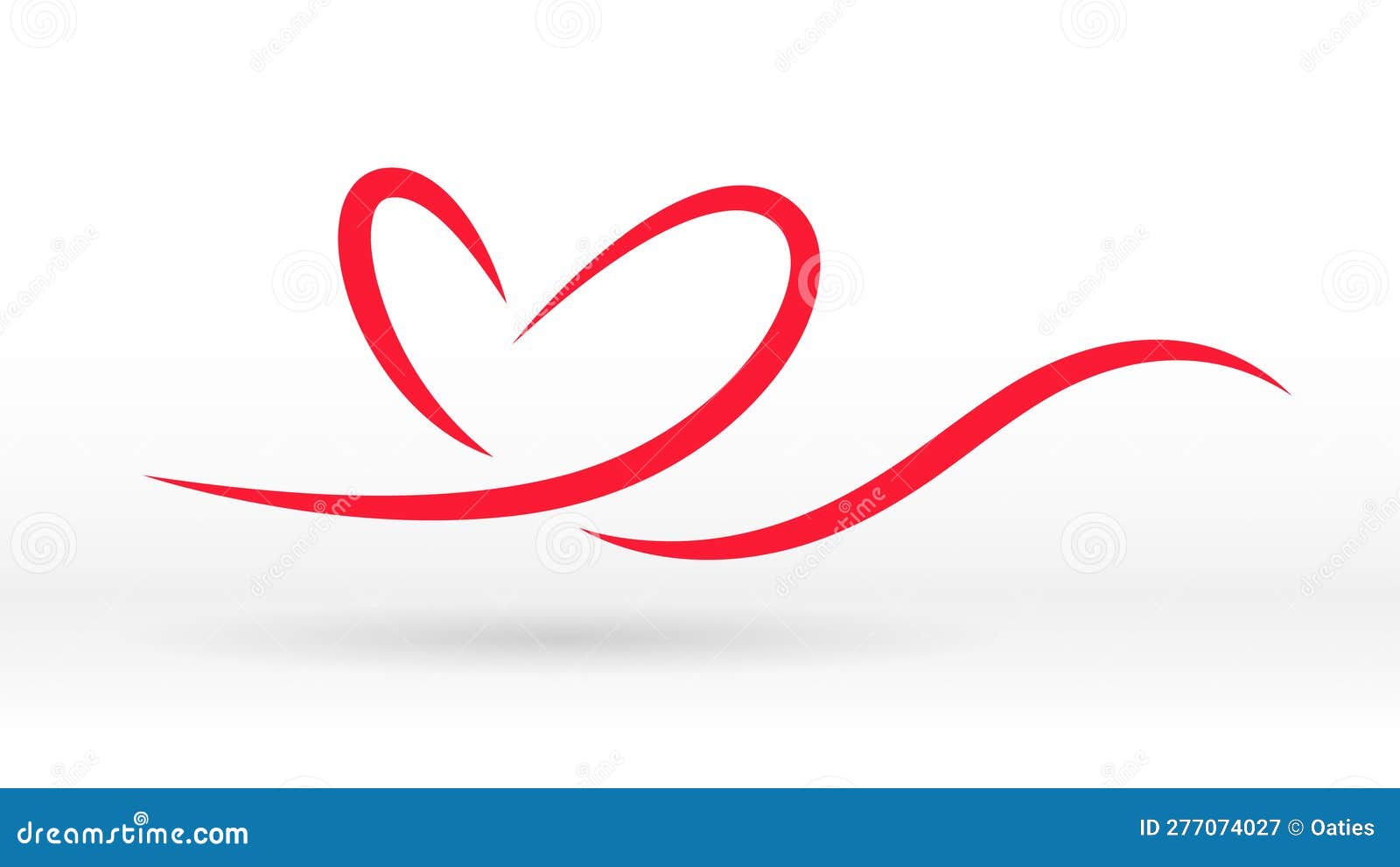 Red Line Motion Heart Wave Abstract Icon Background Stock Vector ...
