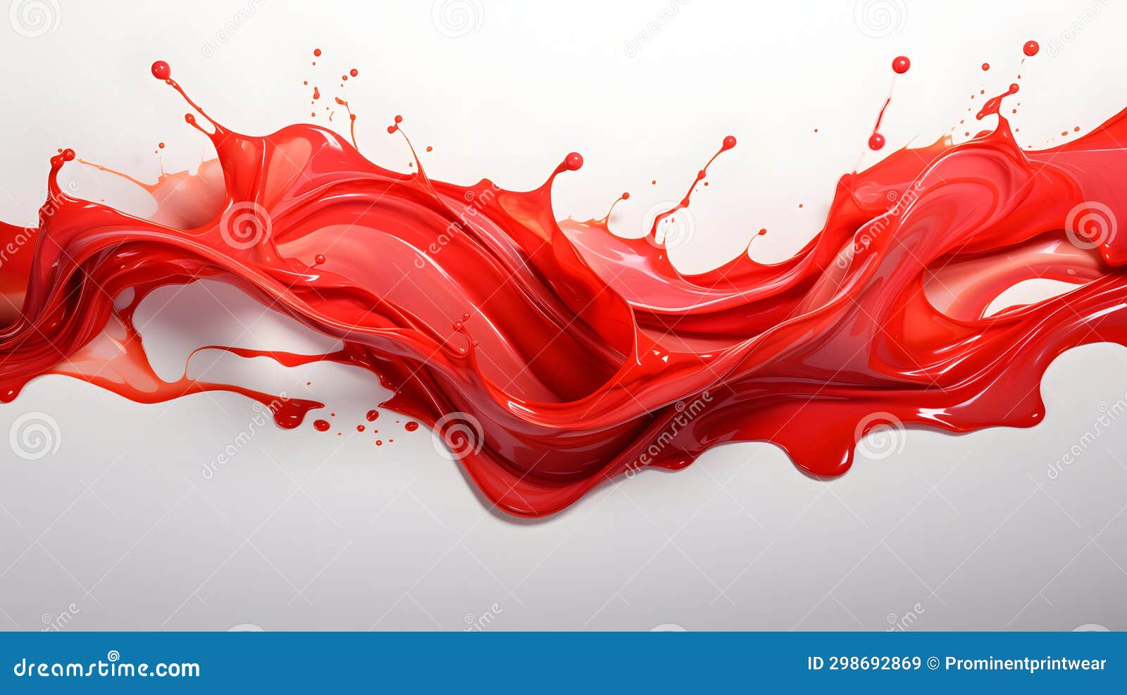 Red Line of Paint Isolated on Solid White Background Stock Illustration ...