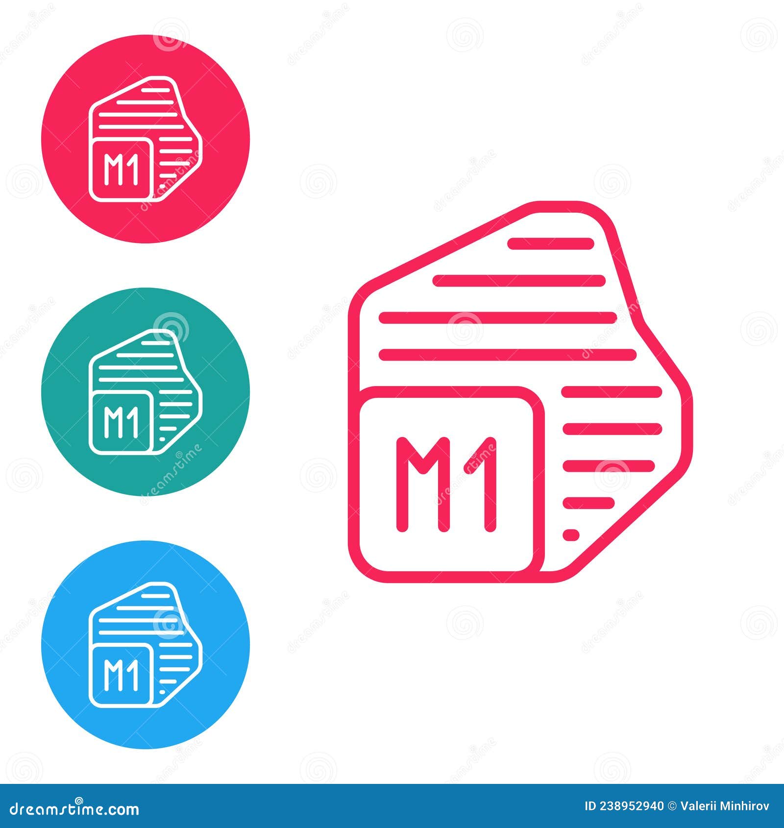 Red Line Processor Icon Isolated On White Background Cpu Central Processing Unit Microchip
