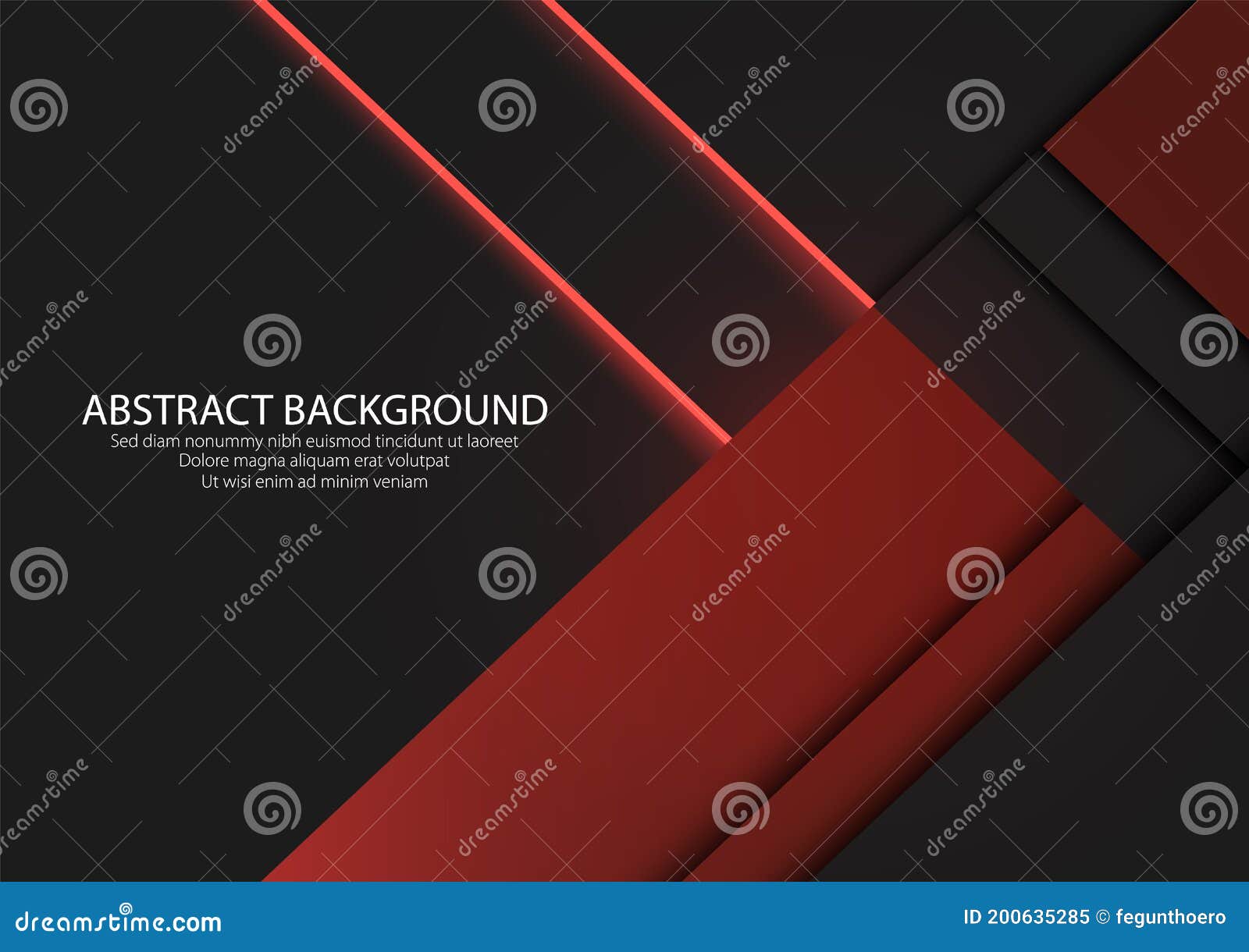 Red Line Shape Black Background Wallpaper Design Graphic Vector Stock ...