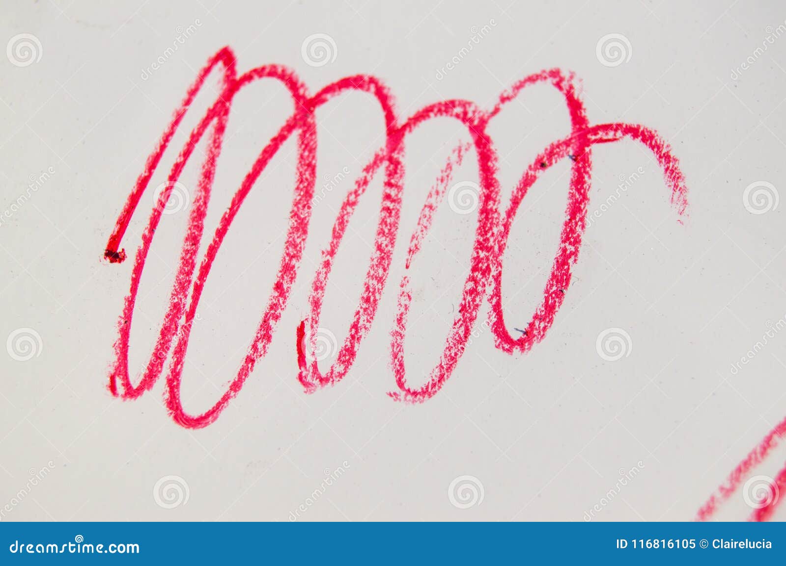 Red Line, Stroke, Splash Cosmetic Pencil, on White Background Stock ...