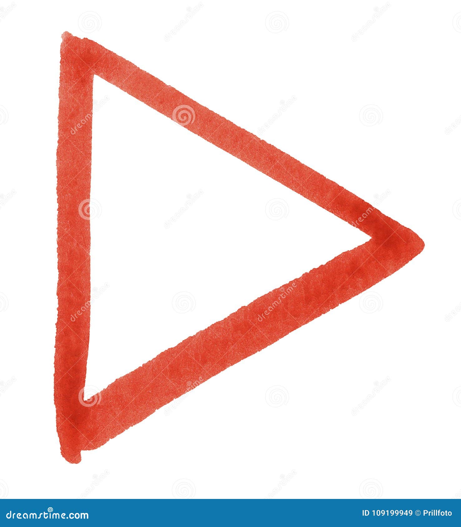 Red watercolour triangle stock illustration. Illustration of craft ...