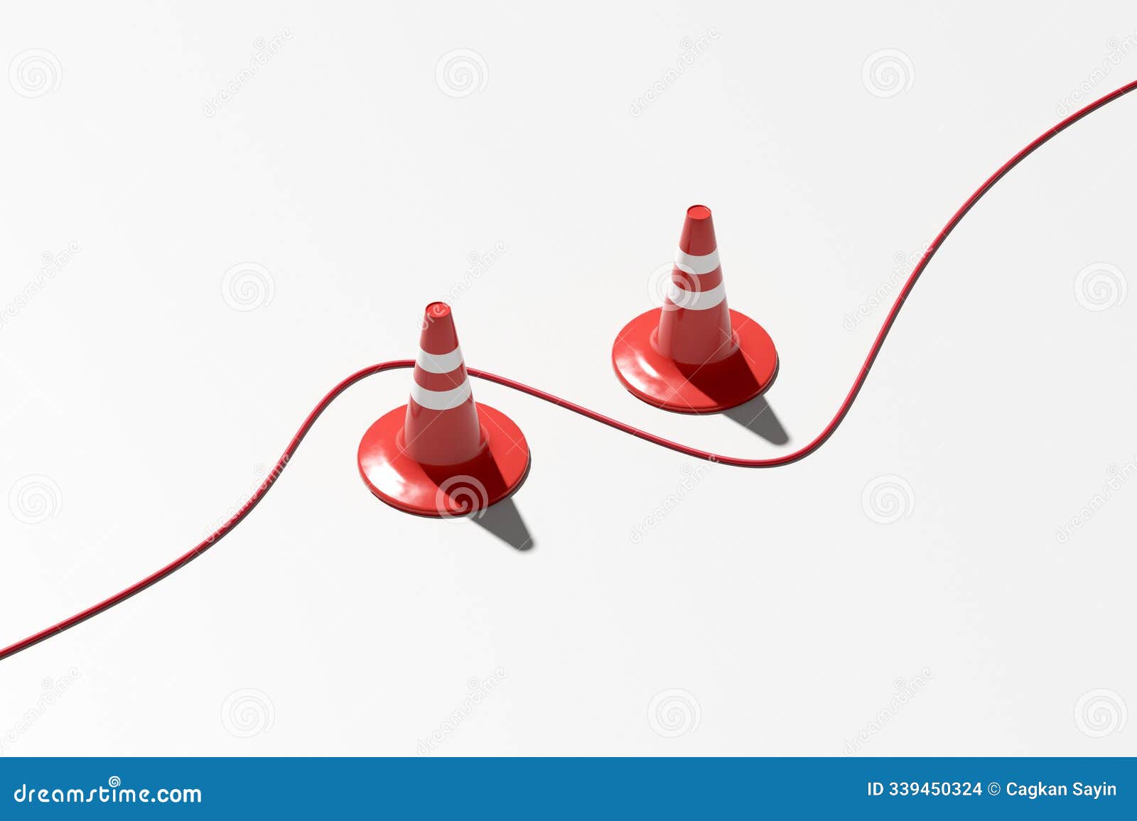 Red Line Waves through the Traffic Cone Obstacles. Flexibility ...