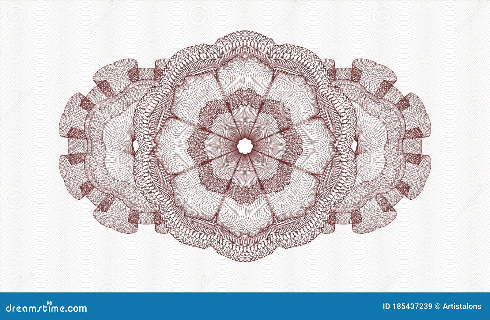 Red Linear Rosette. Vector Illustration. Detailed EPS10 Stock ...