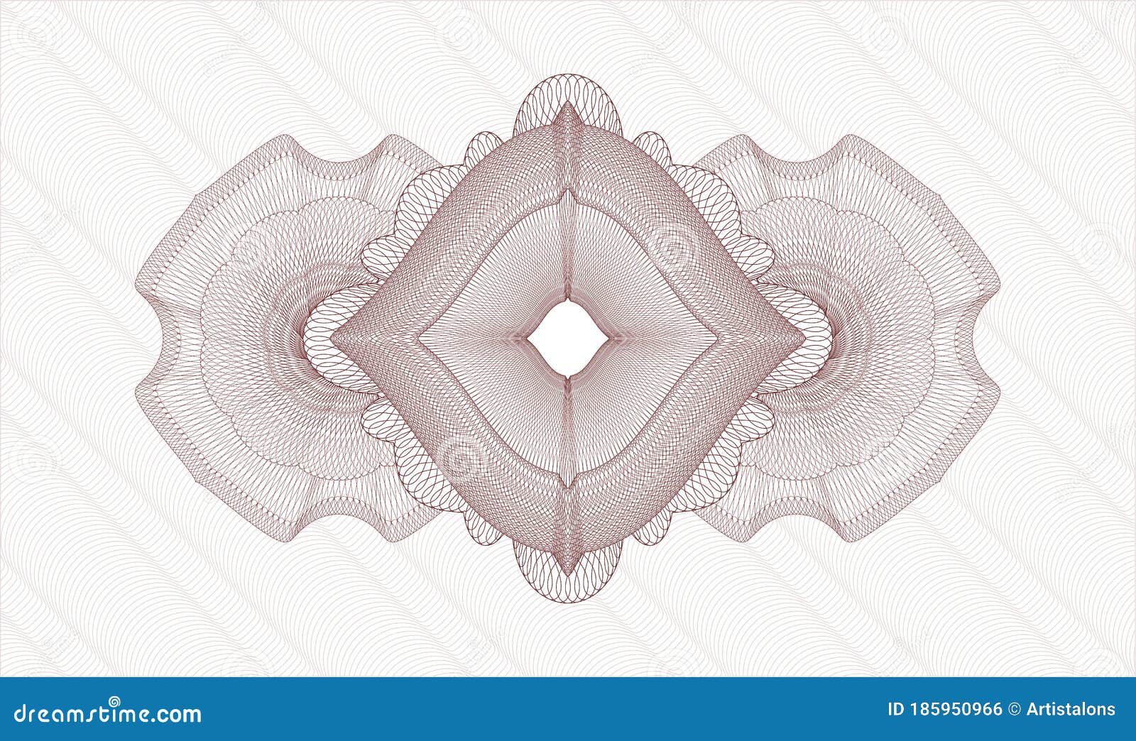 Red Linear Rosette. Vector Illustration Stock Vector - Illustration of ...