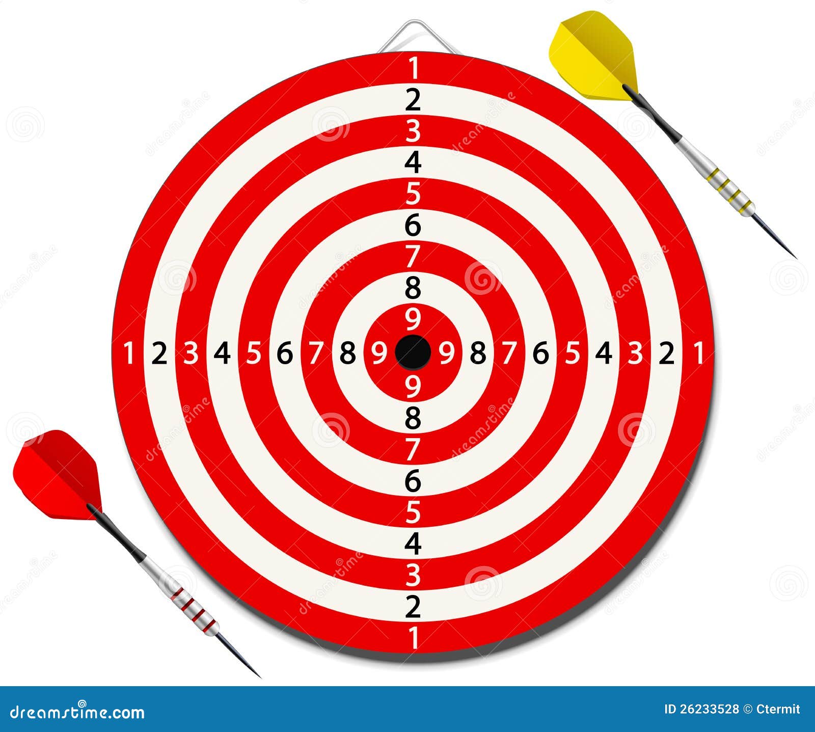 Red Lined Dartboard with Two Darts Stock Vector - Illustration of ... Red Lined Dartboard with Two Darts Stock Vector - Illustration of ...