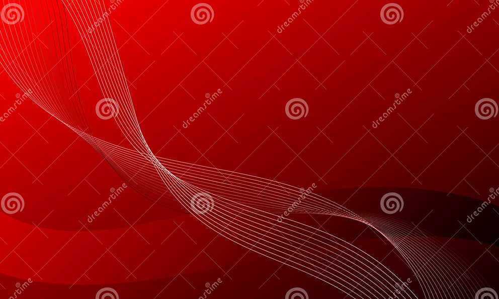Red Lines Curve Wave with Gradient Abstract Background for Artwork ...