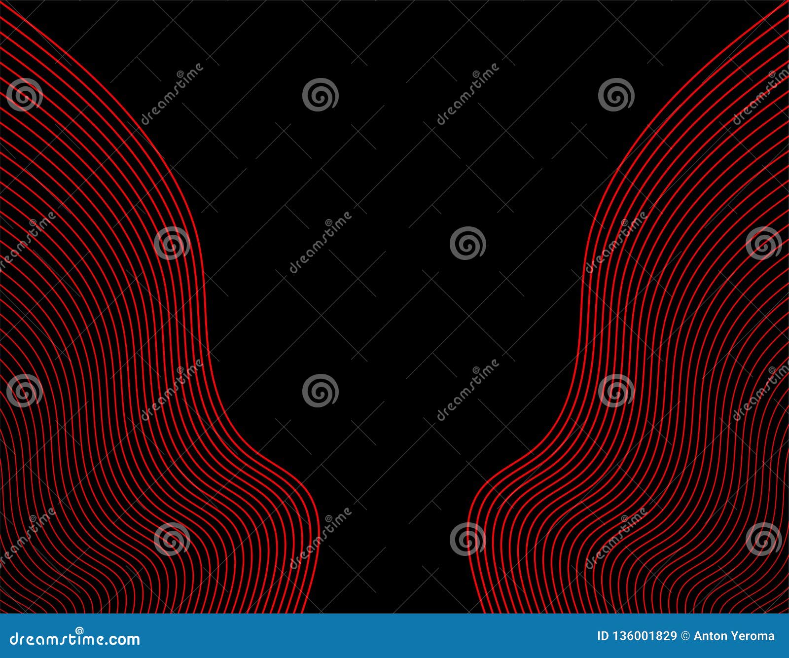 Red Lines Geometric Black Background Stock Vector - Illustration of ...