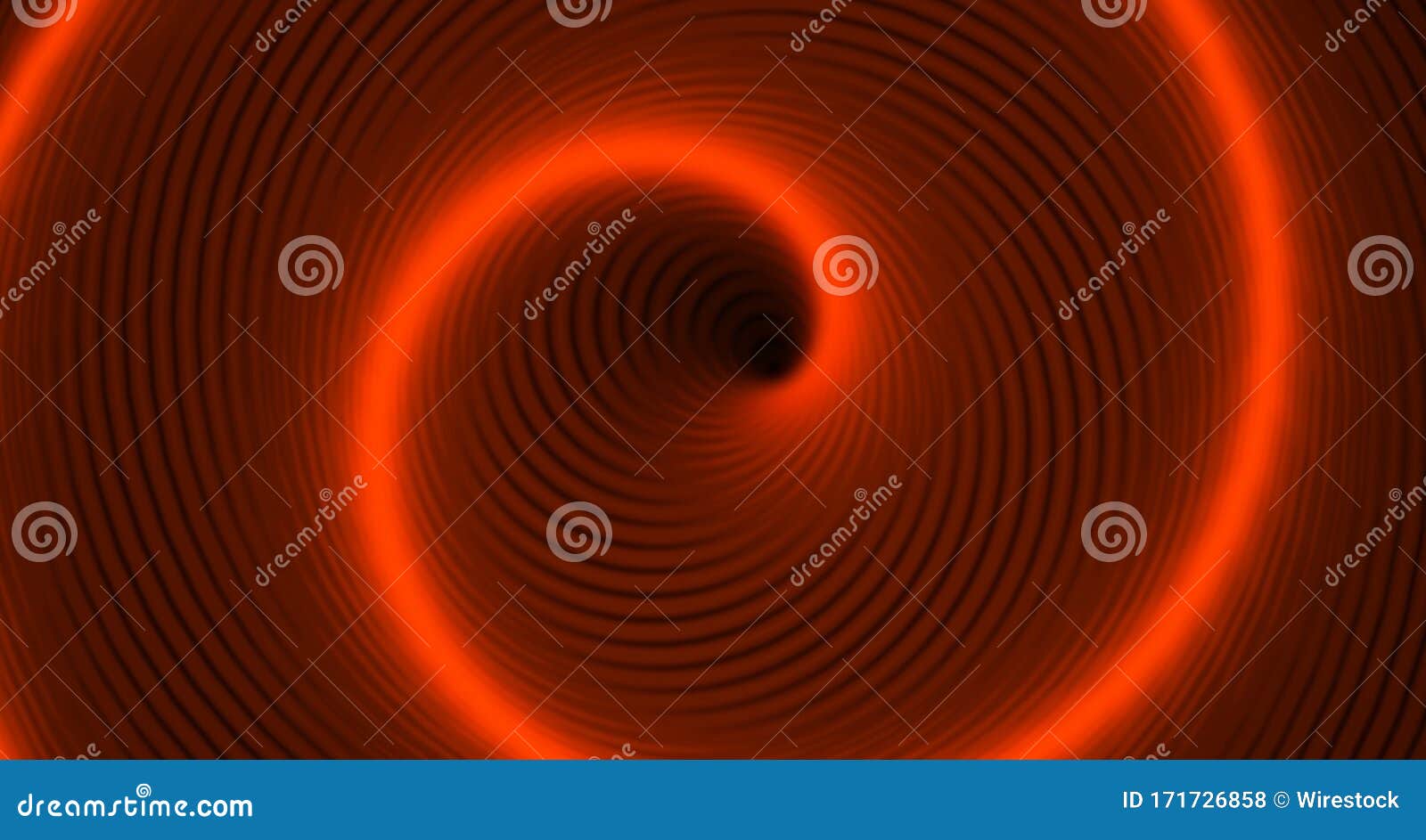 Red Lines Revolving in the Pattern of a Spiral Stock Illustration ...