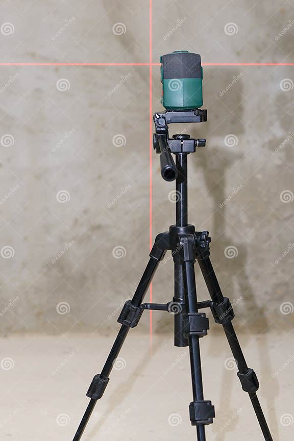 Red Lines from the Laser Level Stock Image - Image of instrument ...